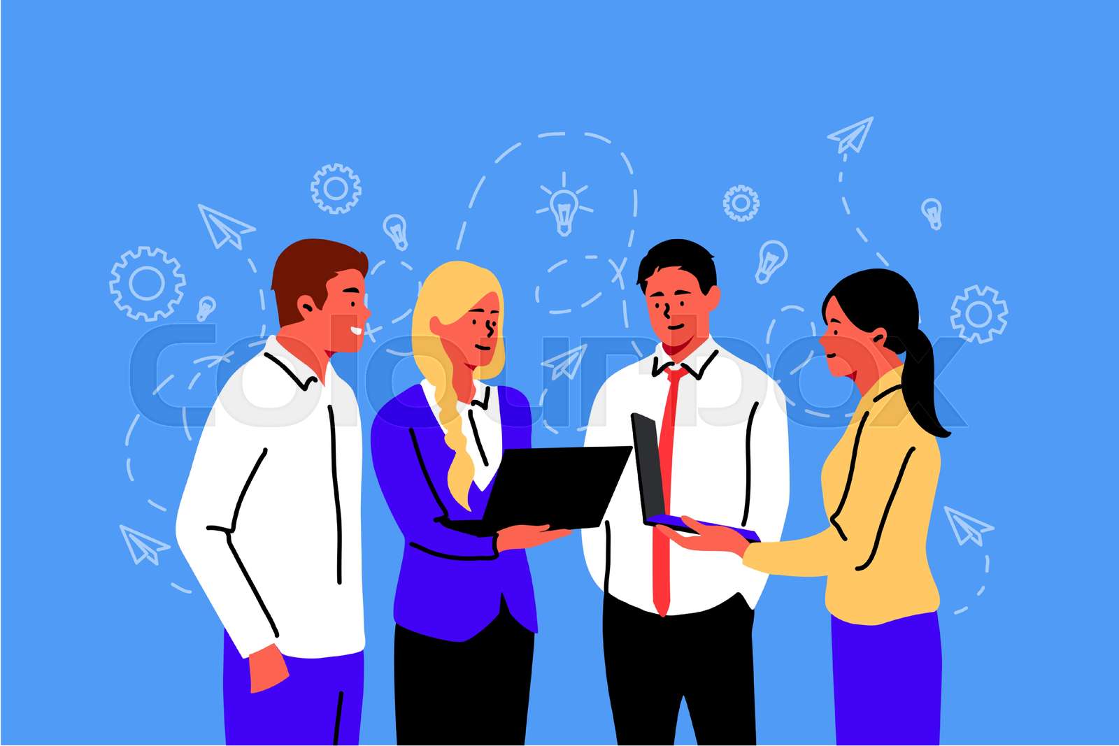 Meeting, coworking, teamwork, discussion, business concept. | Stock ...