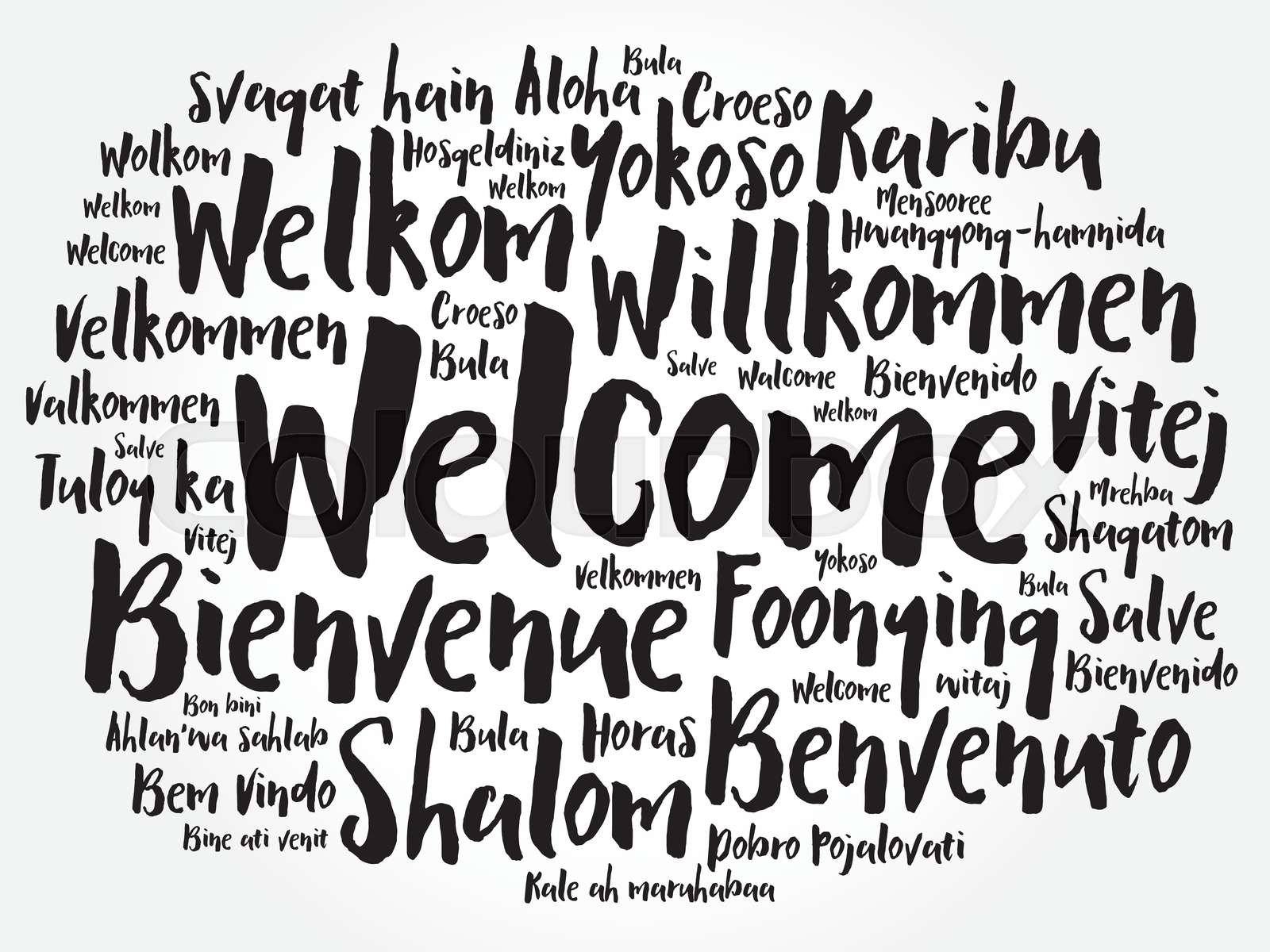 WELCOME word cloud in different languages, concept | Stock vector ...