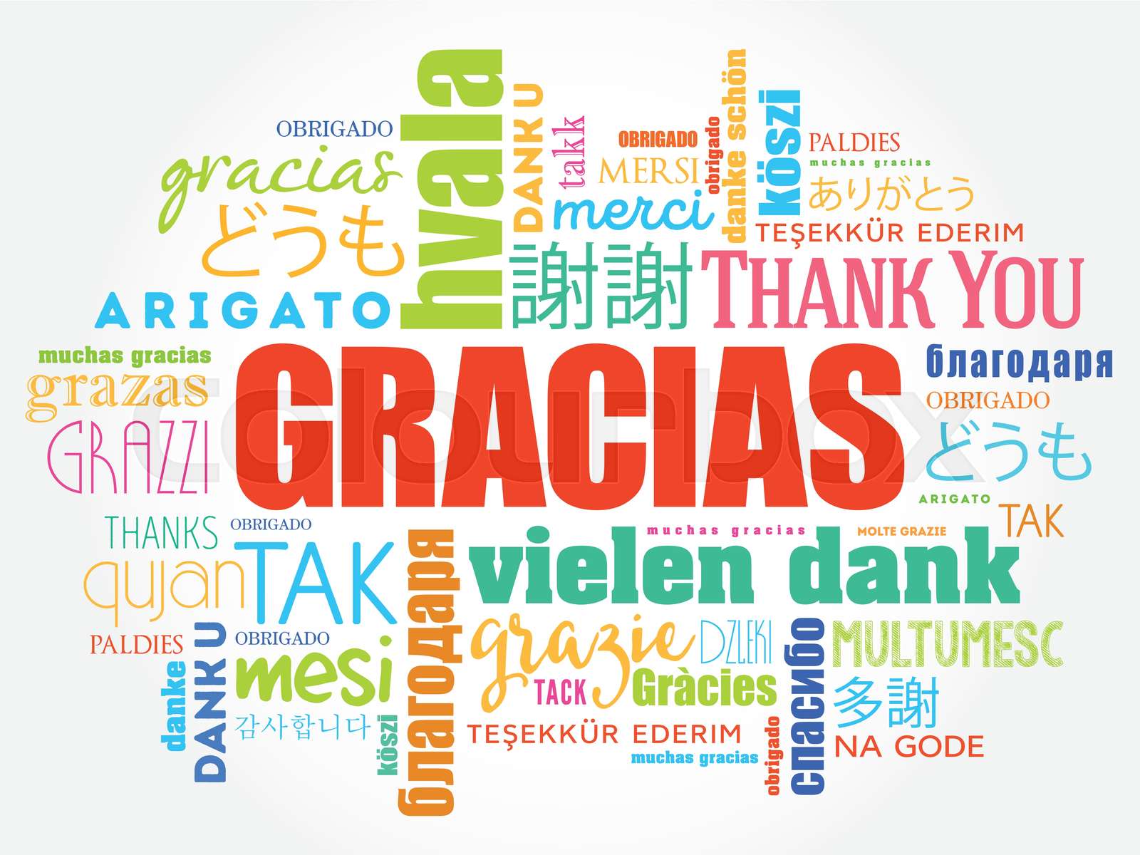 Thank You In Different Languages Clipart