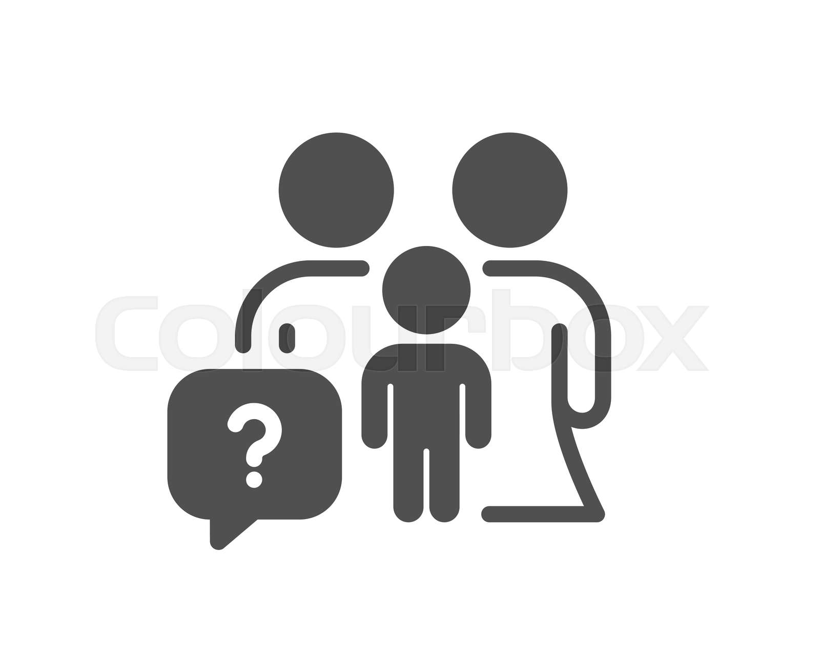 Family questions icon. Question mark sign. Vector | Stock vector ...