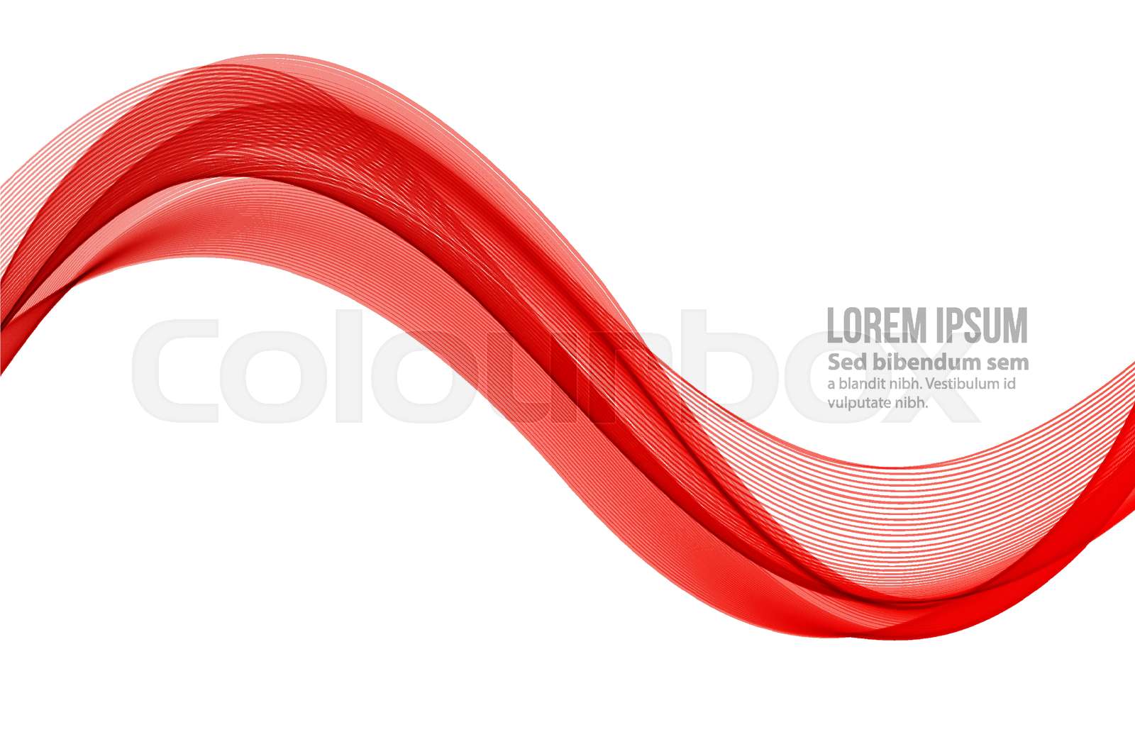 Vector red abstract wave design element. Smoke lines | Stock vector ...