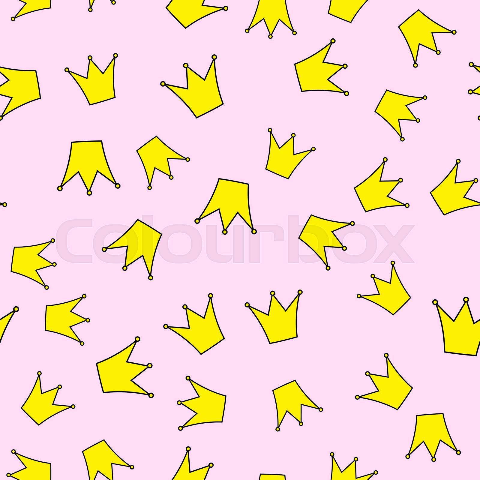 Princess Crown Seamless Pattern Background Vector Illustration | Stock ...