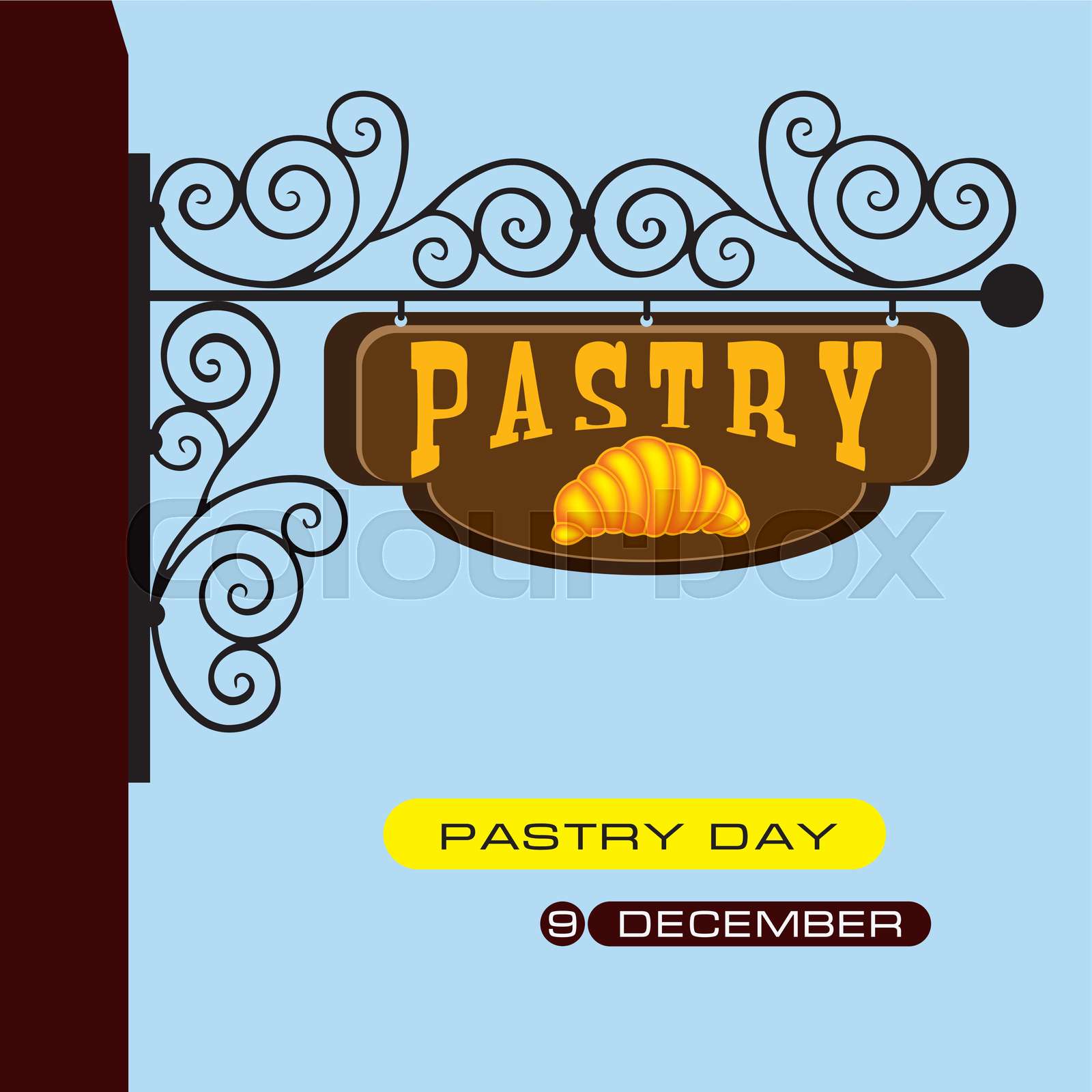 Street sign pastry | Stock vector | Colourbox
