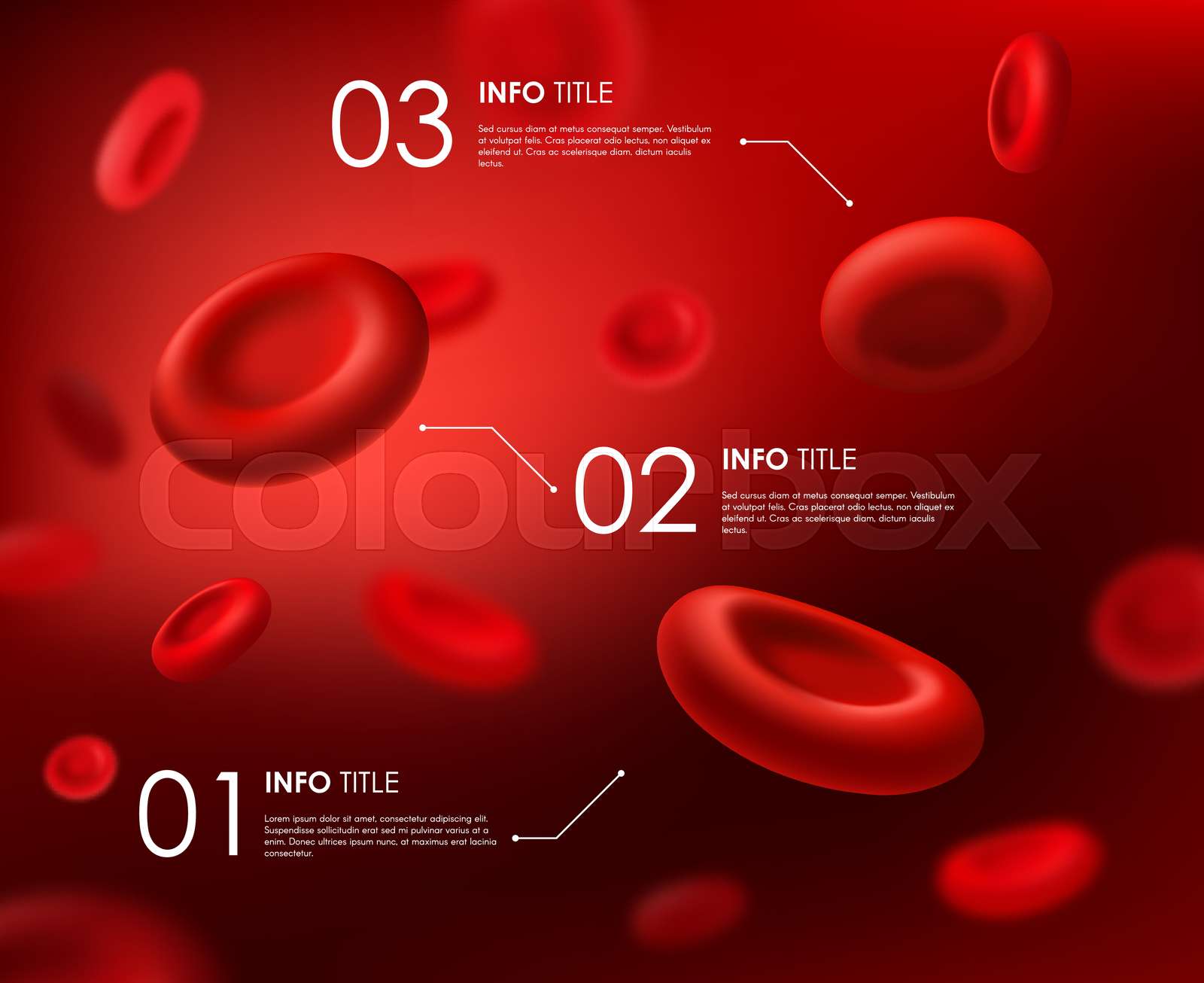Red blood cells infographics, 3d vector hemoglobin | Stock vector ...