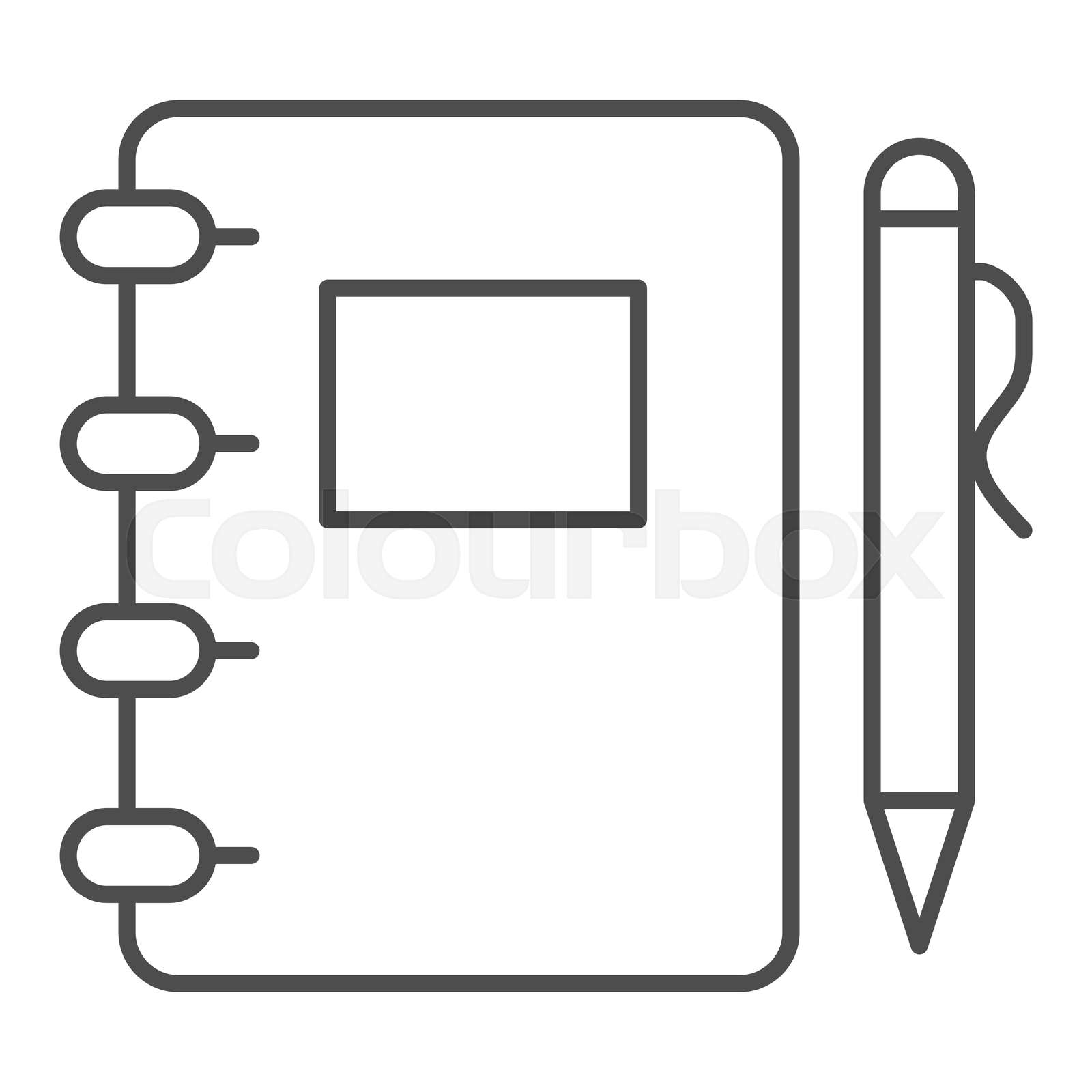 Notebook Black And White Clipart