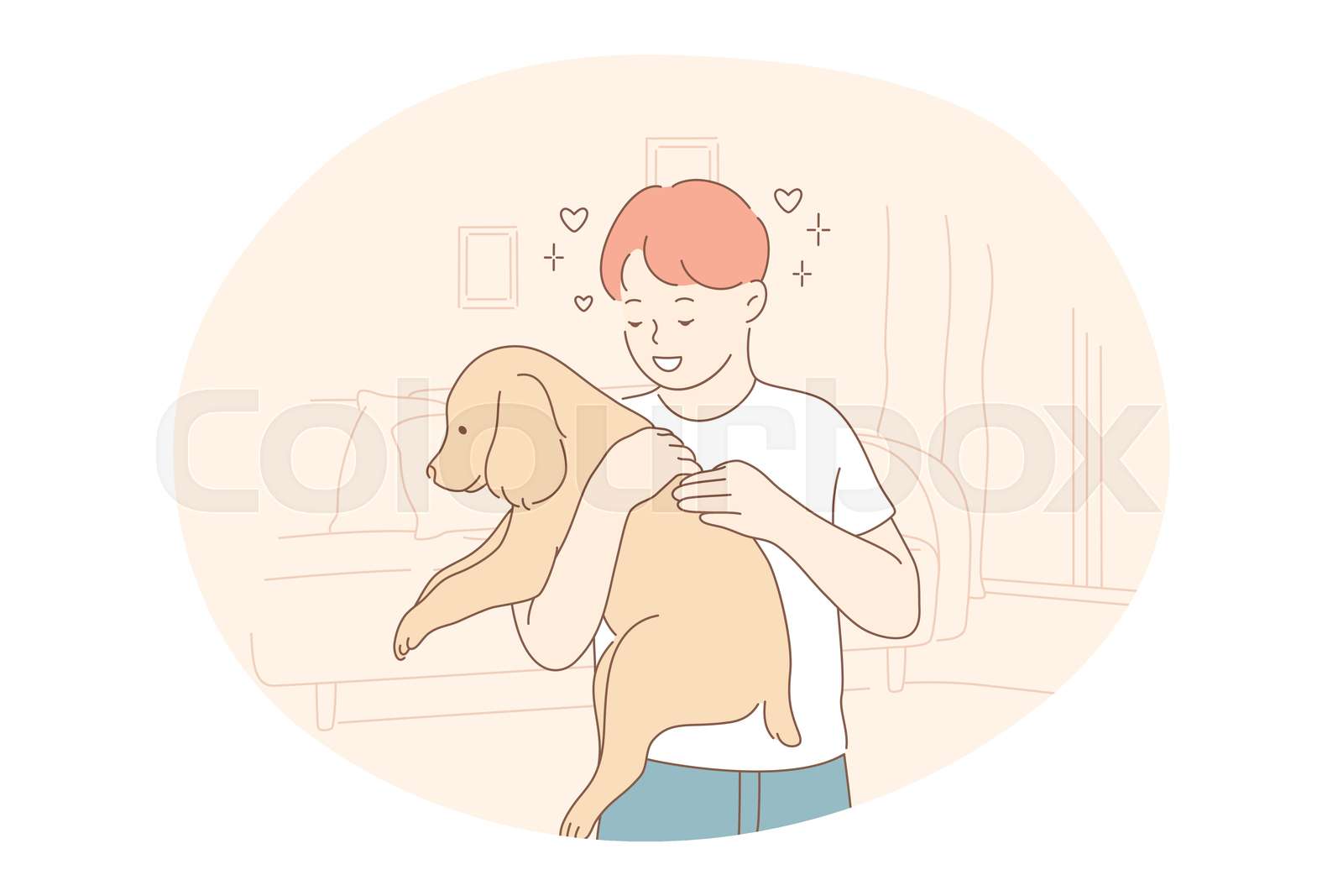 Adopted dogs from shelter, volunteering, helping pets concept | Stock ...