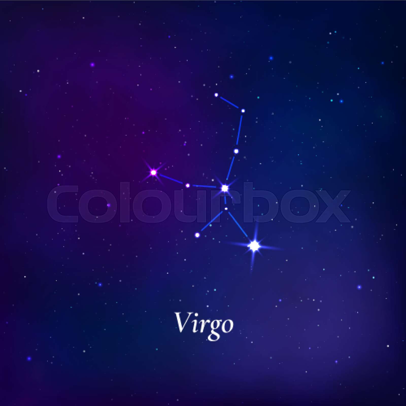 Real Virgo Star Constellation