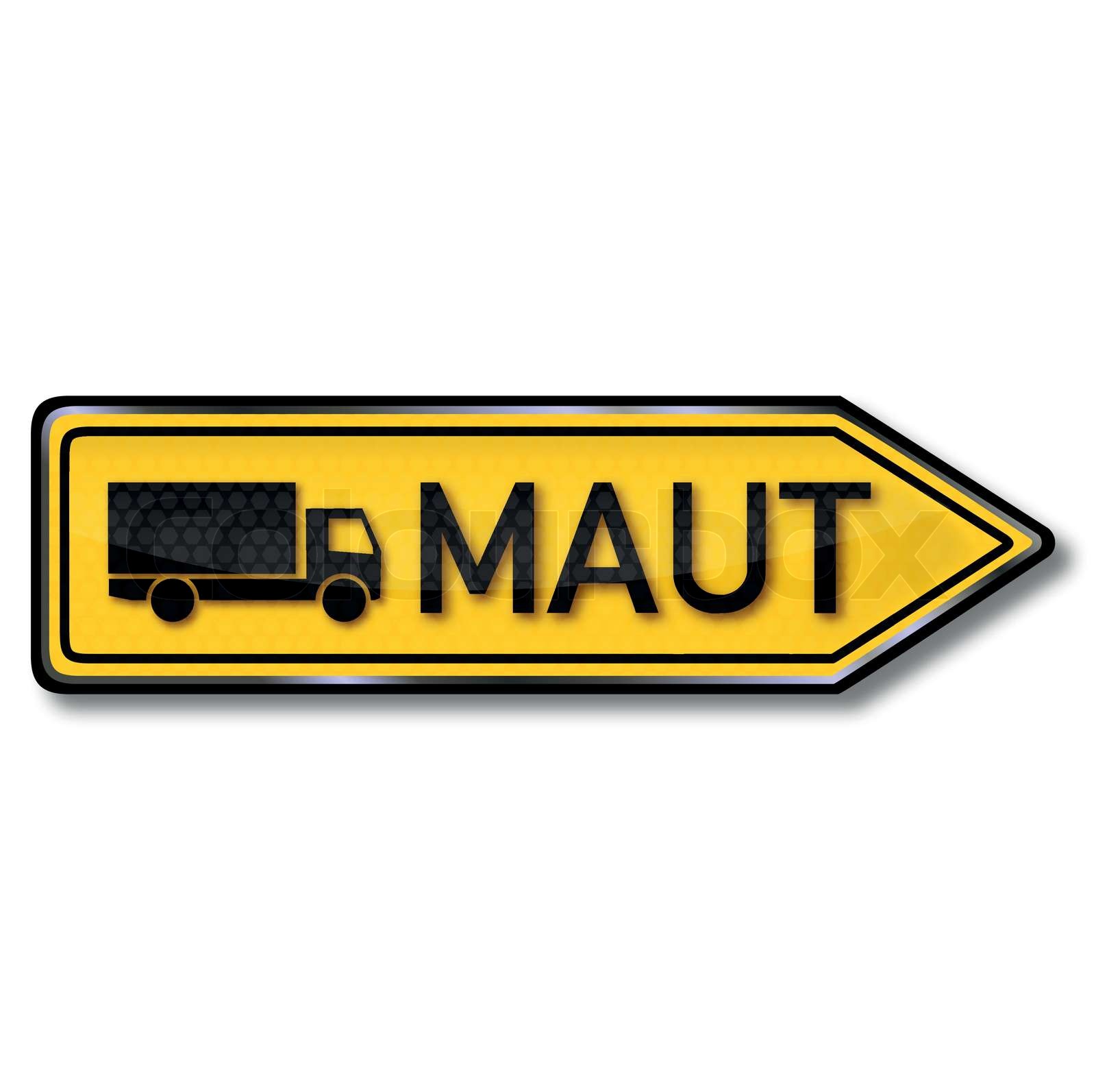 Schild Maut für LKWs | Stock-Vektor | Colourbox