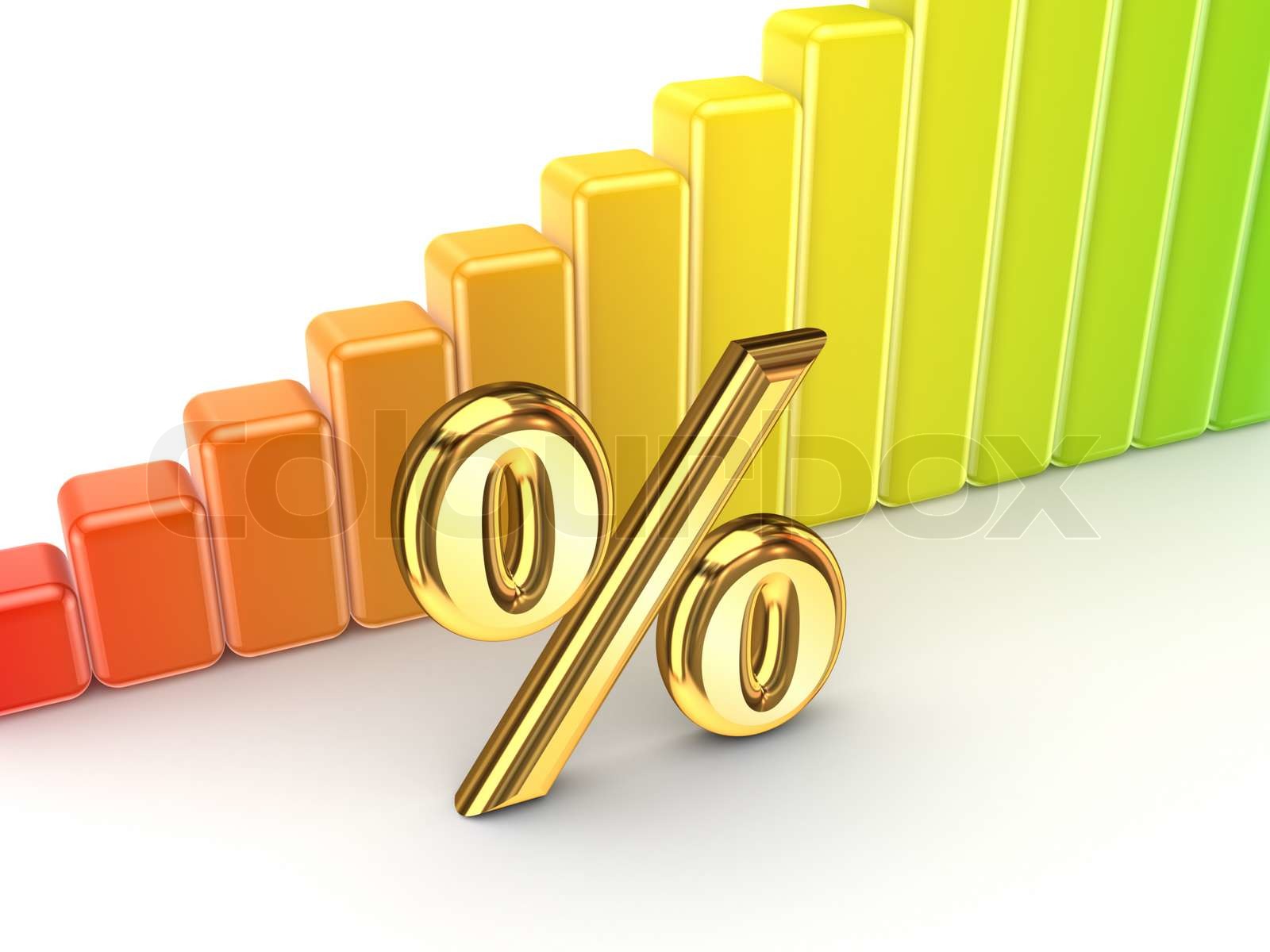 bunte Grafik und Prozentzeichen | Stock Bild | Colourbox