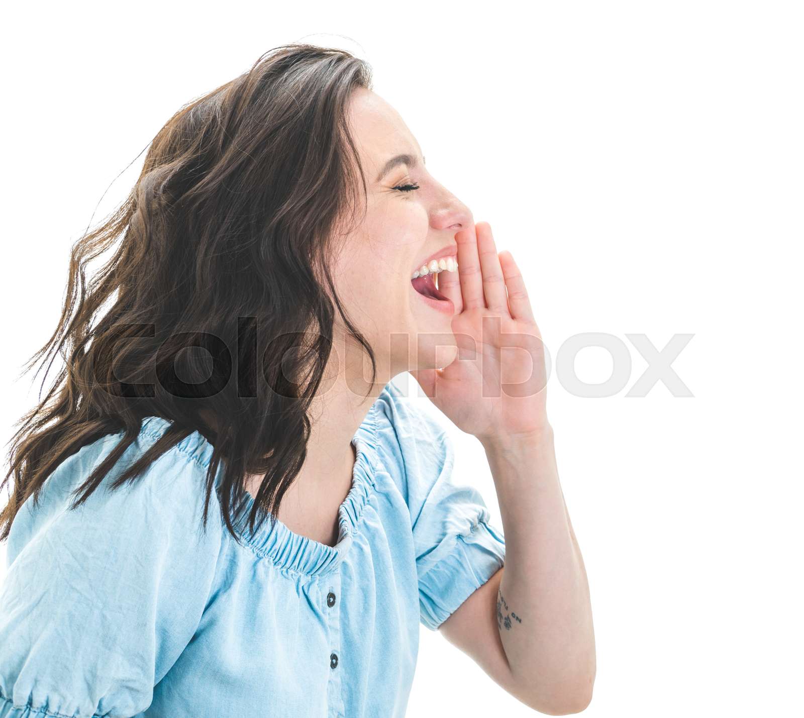 Woman Screaming Side View