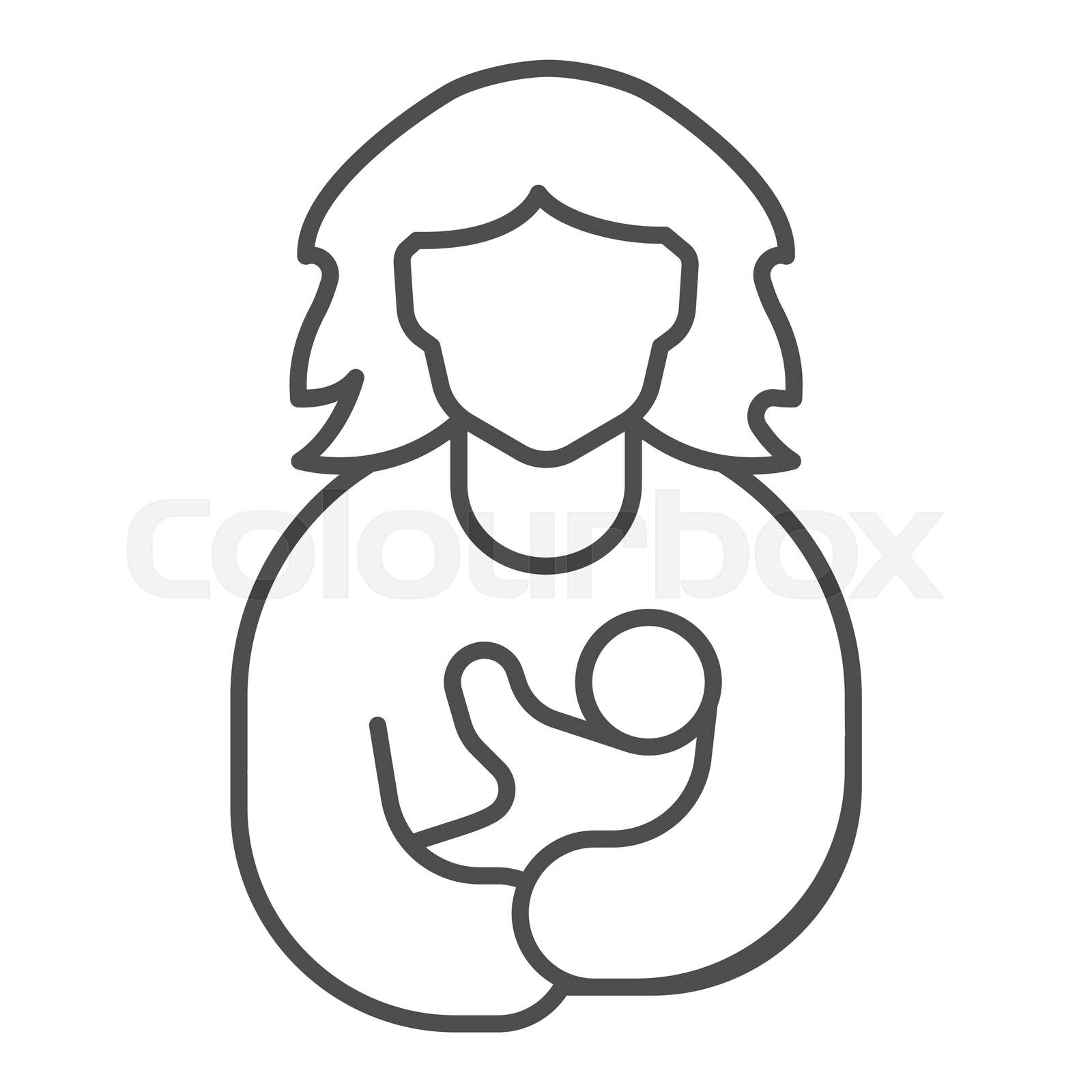Mother Baby Outline