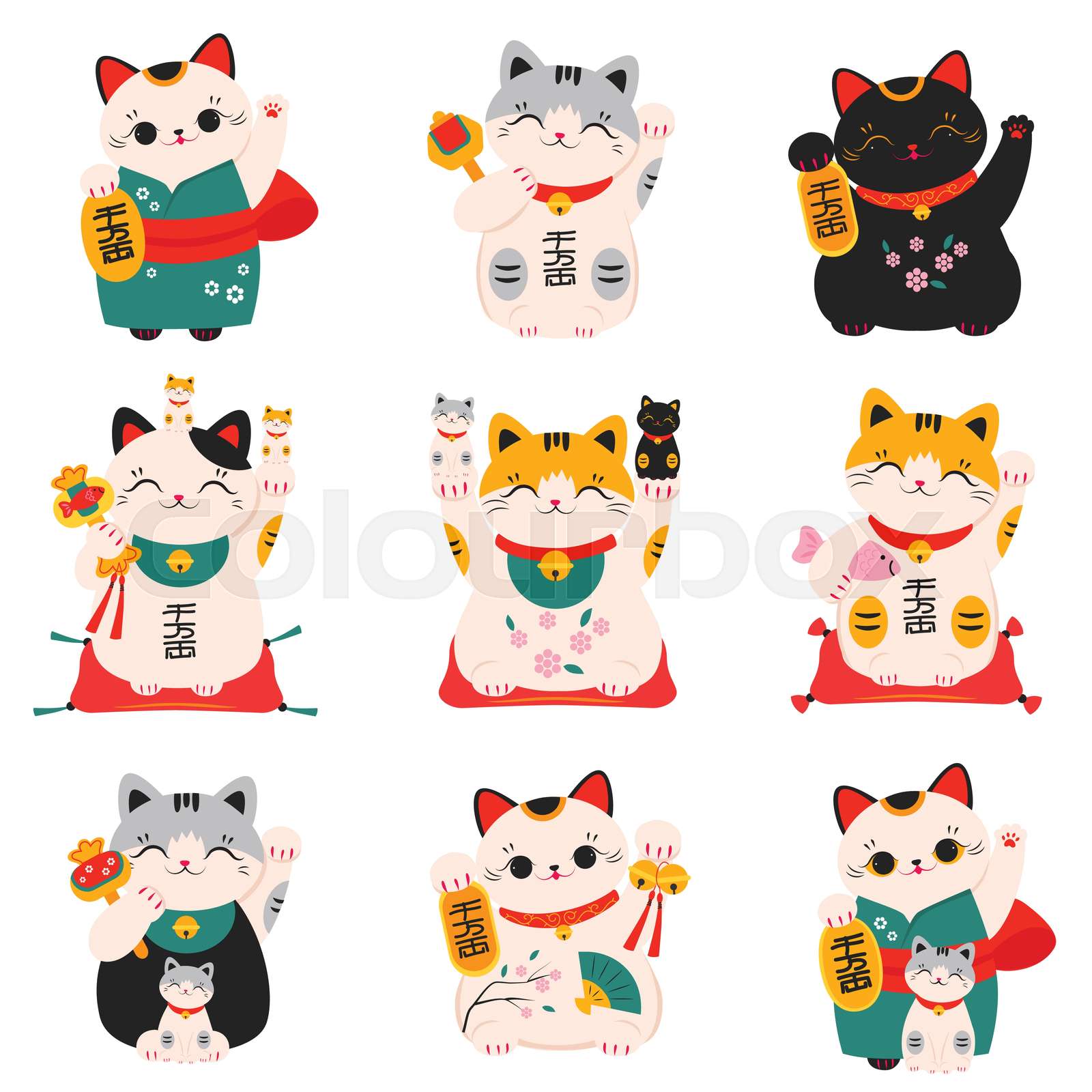 Japanese Lucky Cat Cartoon