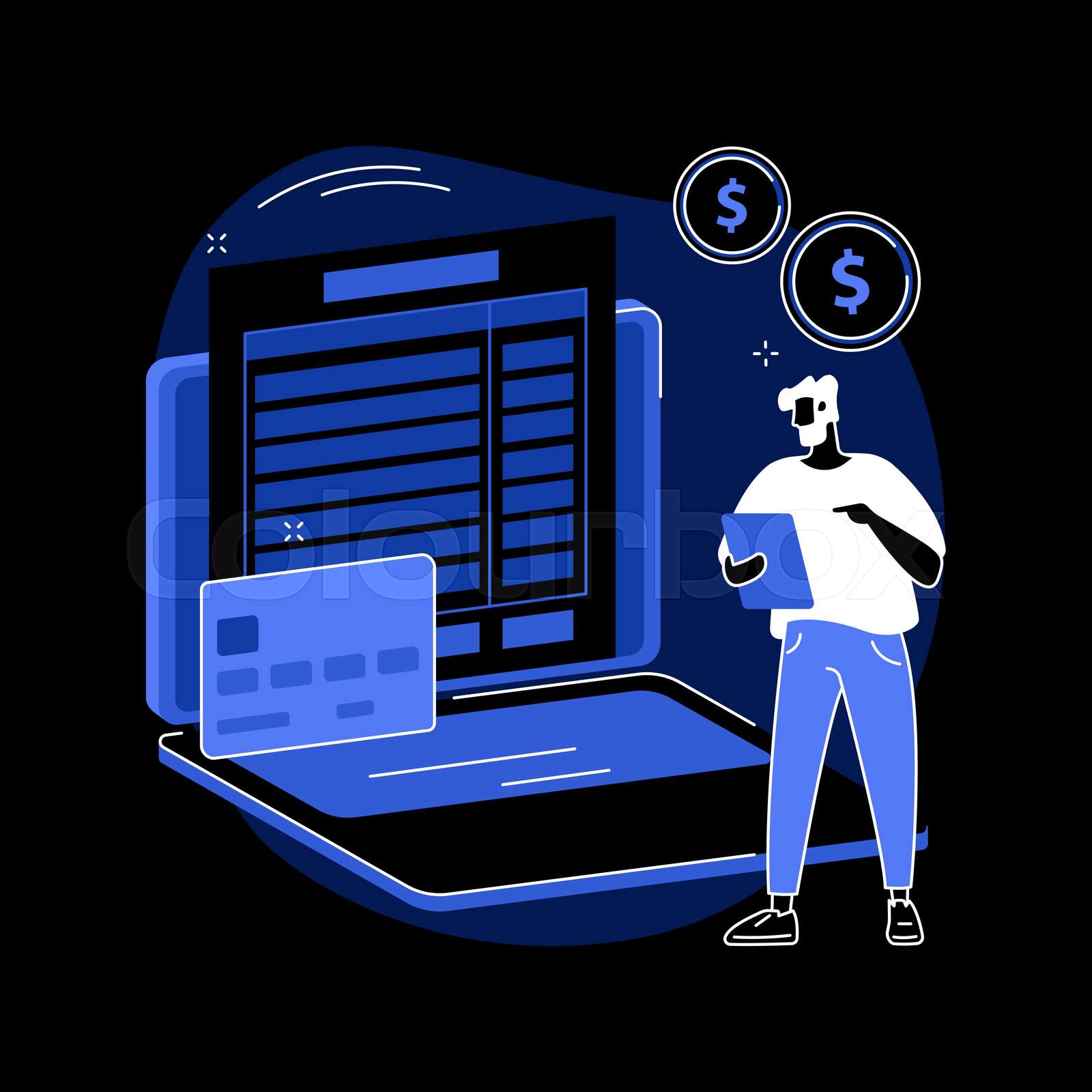 E-invoicing abstract concept vector illustration. | Stock vector ...