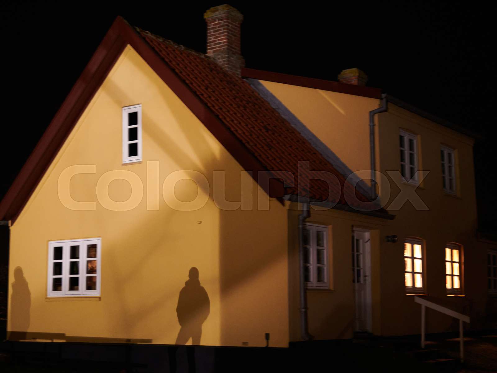 shadow, by, house | Stock image | Colourbox