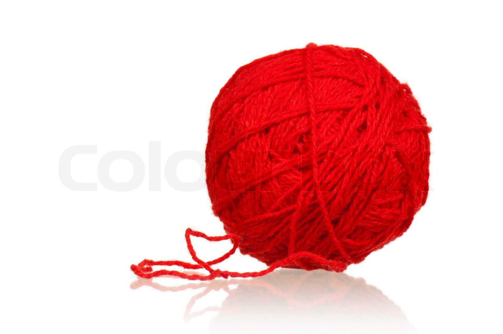 Red ball of yarn | Stock image | Colourbox