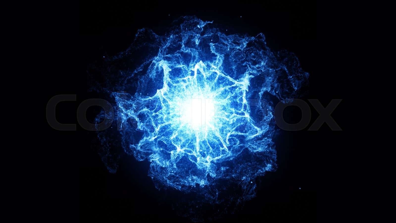 Explosion blue shockwave video.Blue energy loop animation | Stock video ...