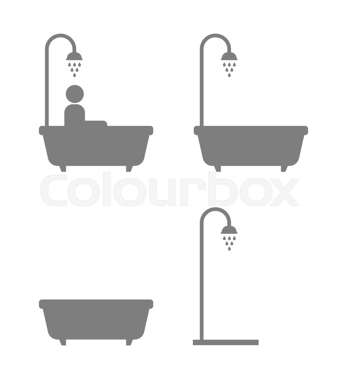 bad, ikon, badeværelse | Stock vektor | Colourbox