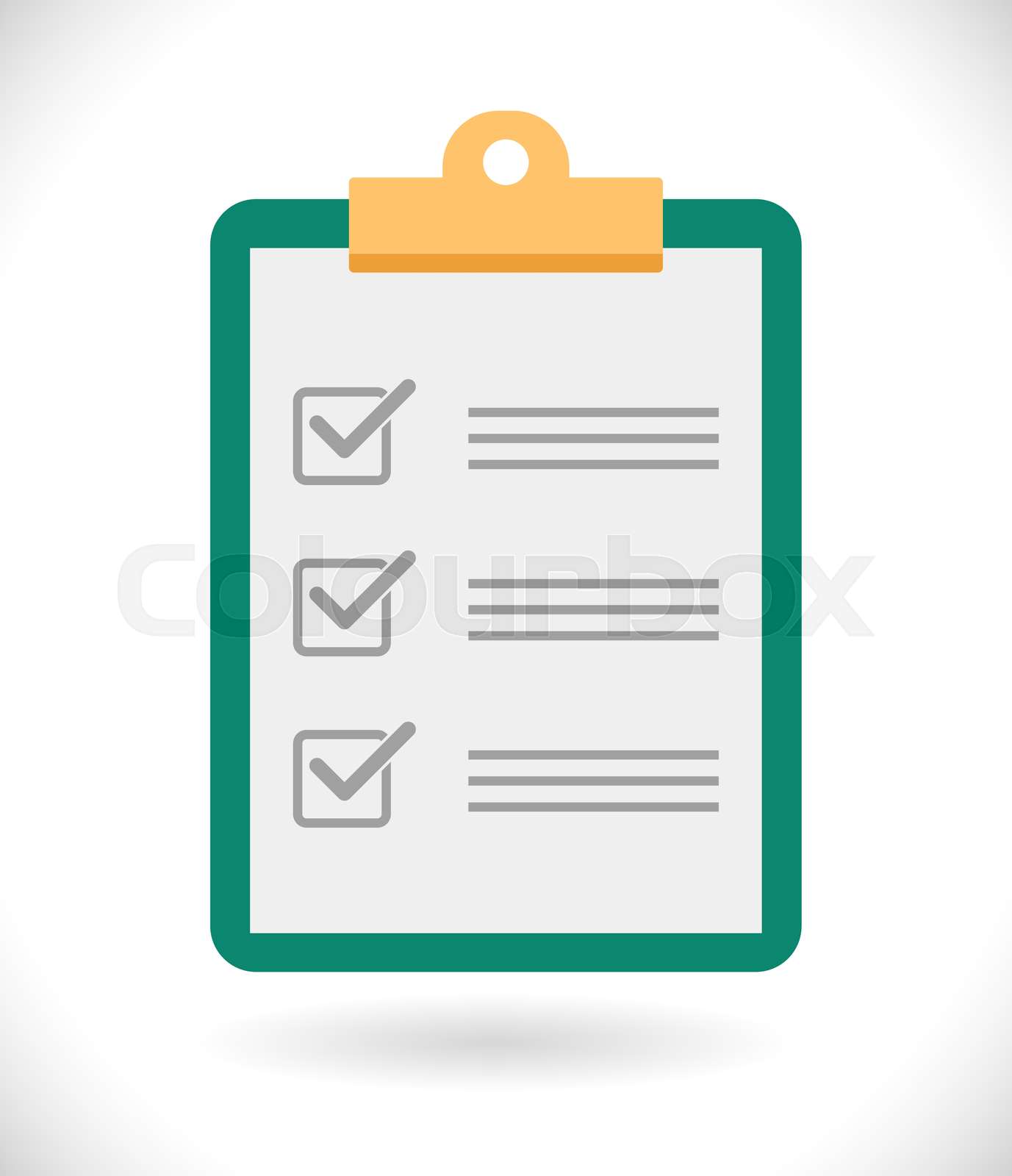 checkliste, ja, side | Stock vektor | Colourbox