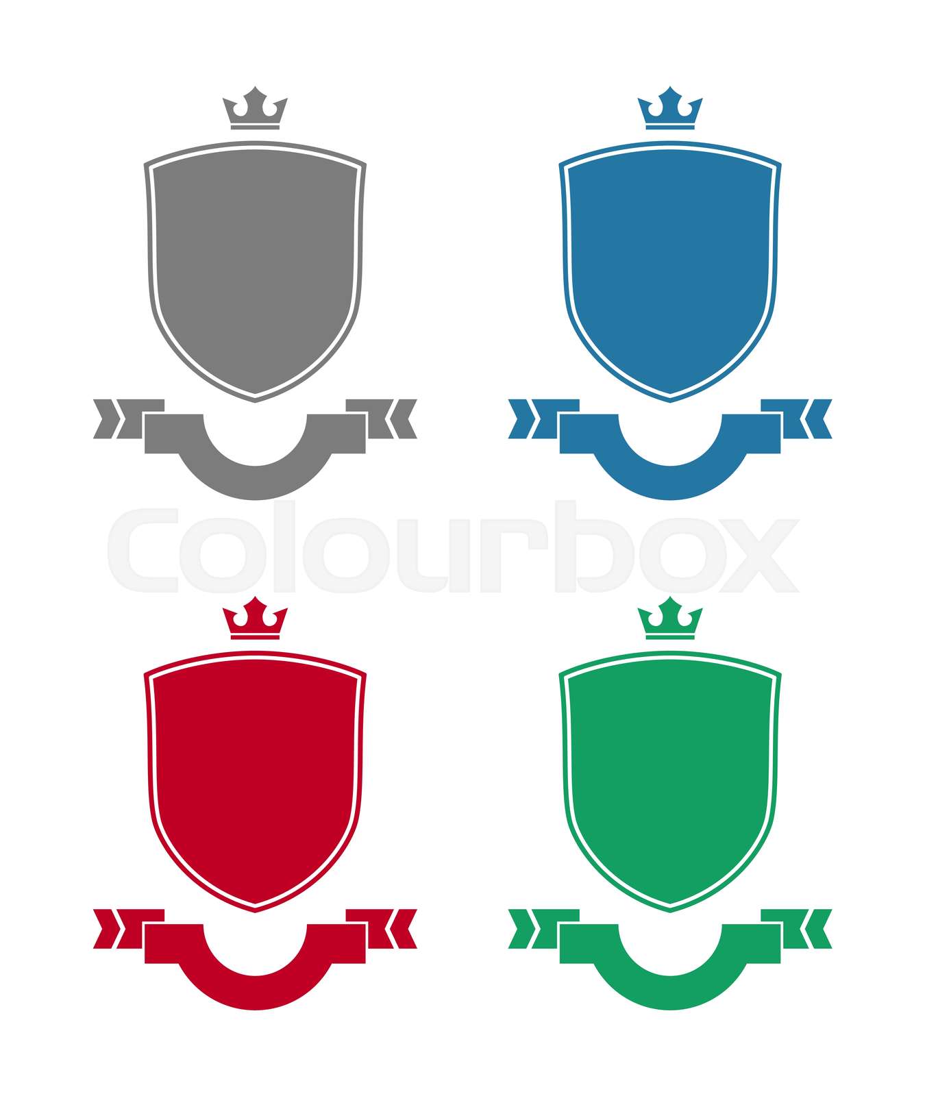 shield with banner | Stock vector | Colourbox