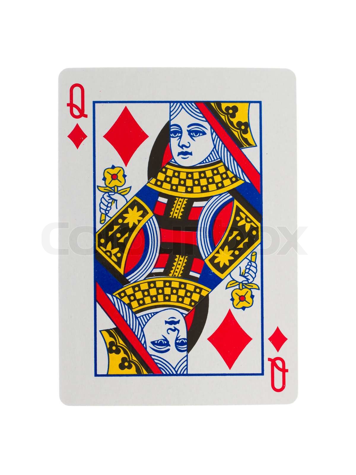 Old playing card queen | Stock image | Colourbox