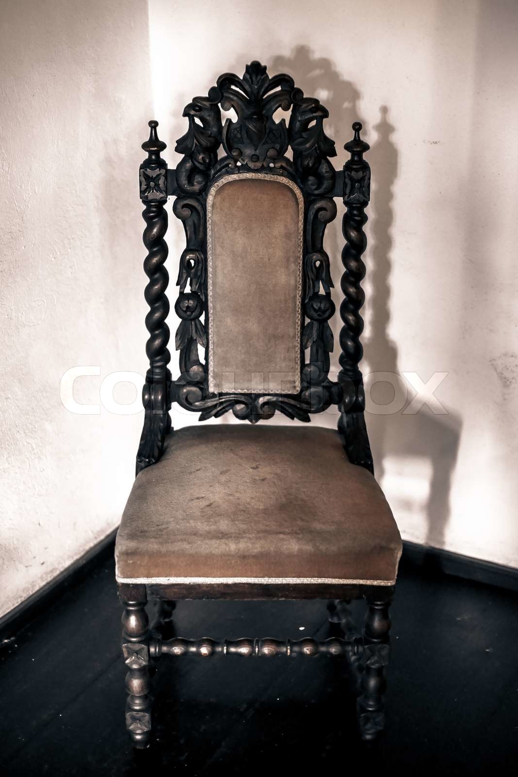 Gothic chair in a castle | Stock image | Colourbox
