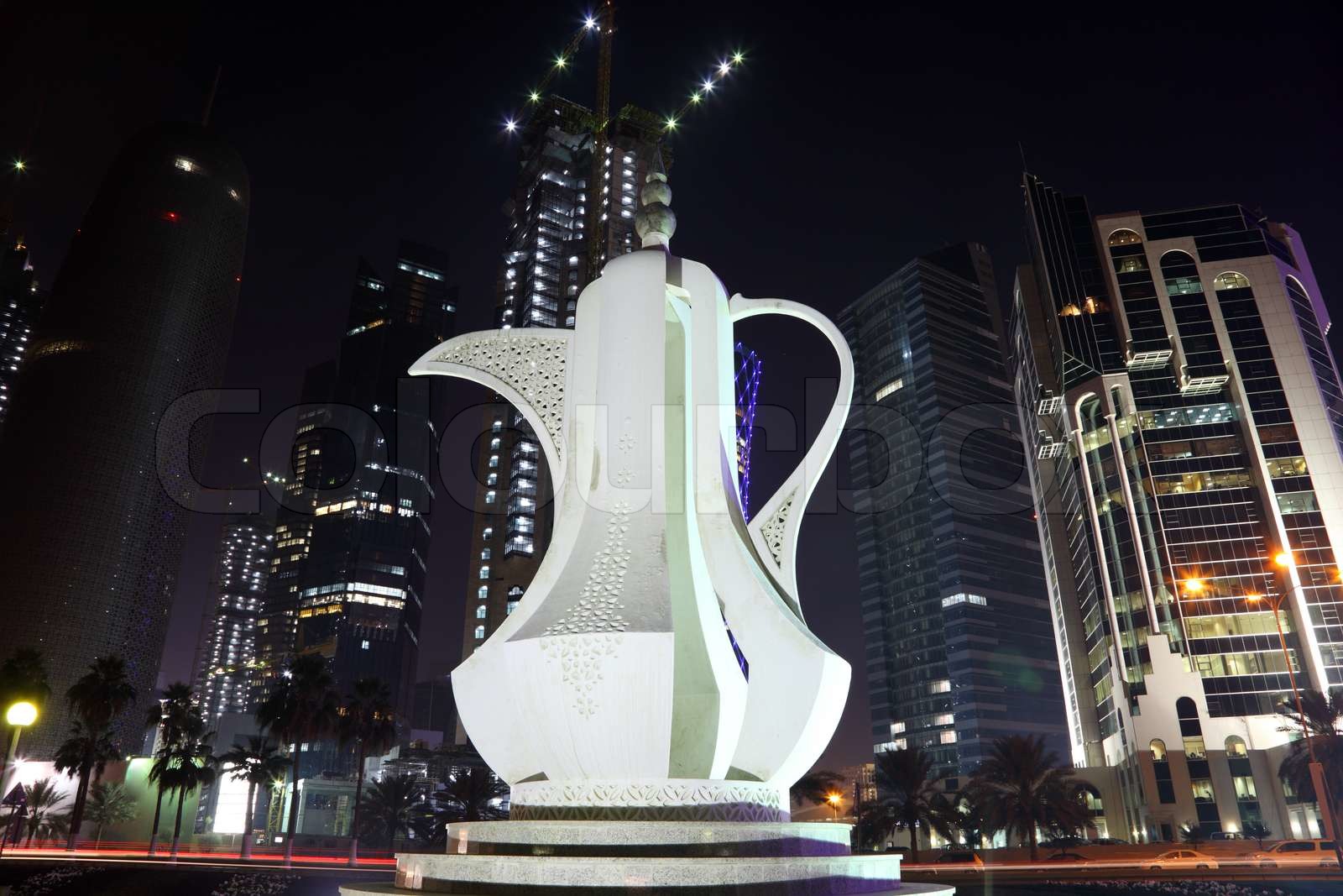 Arabian Coffee Pot monument in Doha, Qatar Middle East | Stock image ...