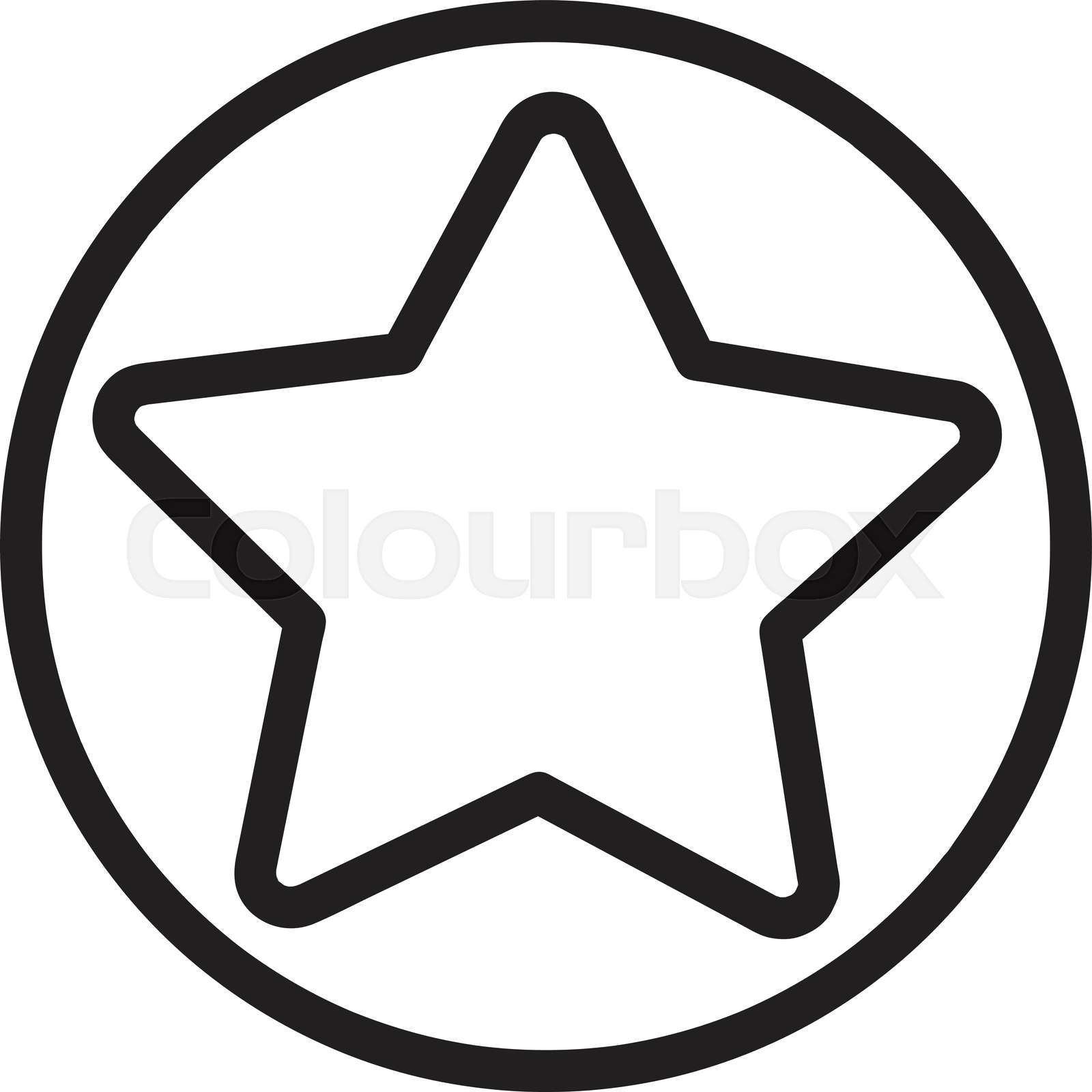 star icon sign design | Stock vector | Colourbox