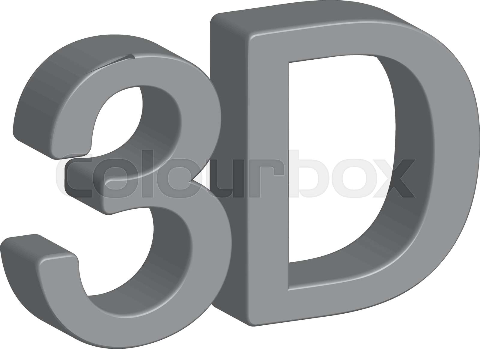 3D Text icon sign design | Stock vector | Colourbox