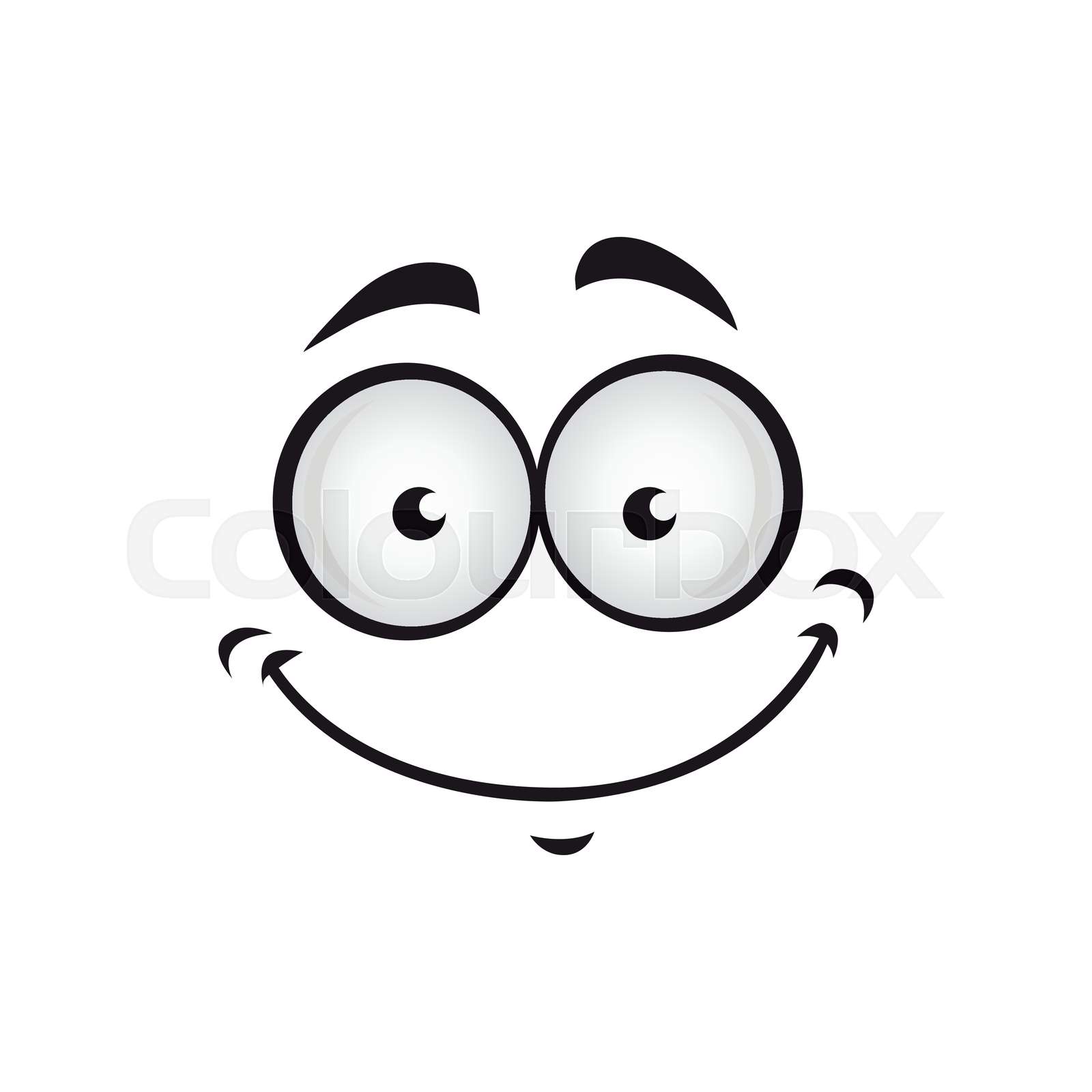 Kind smiling emoji symbol isolated emoticon | Stock vector | Colourbox