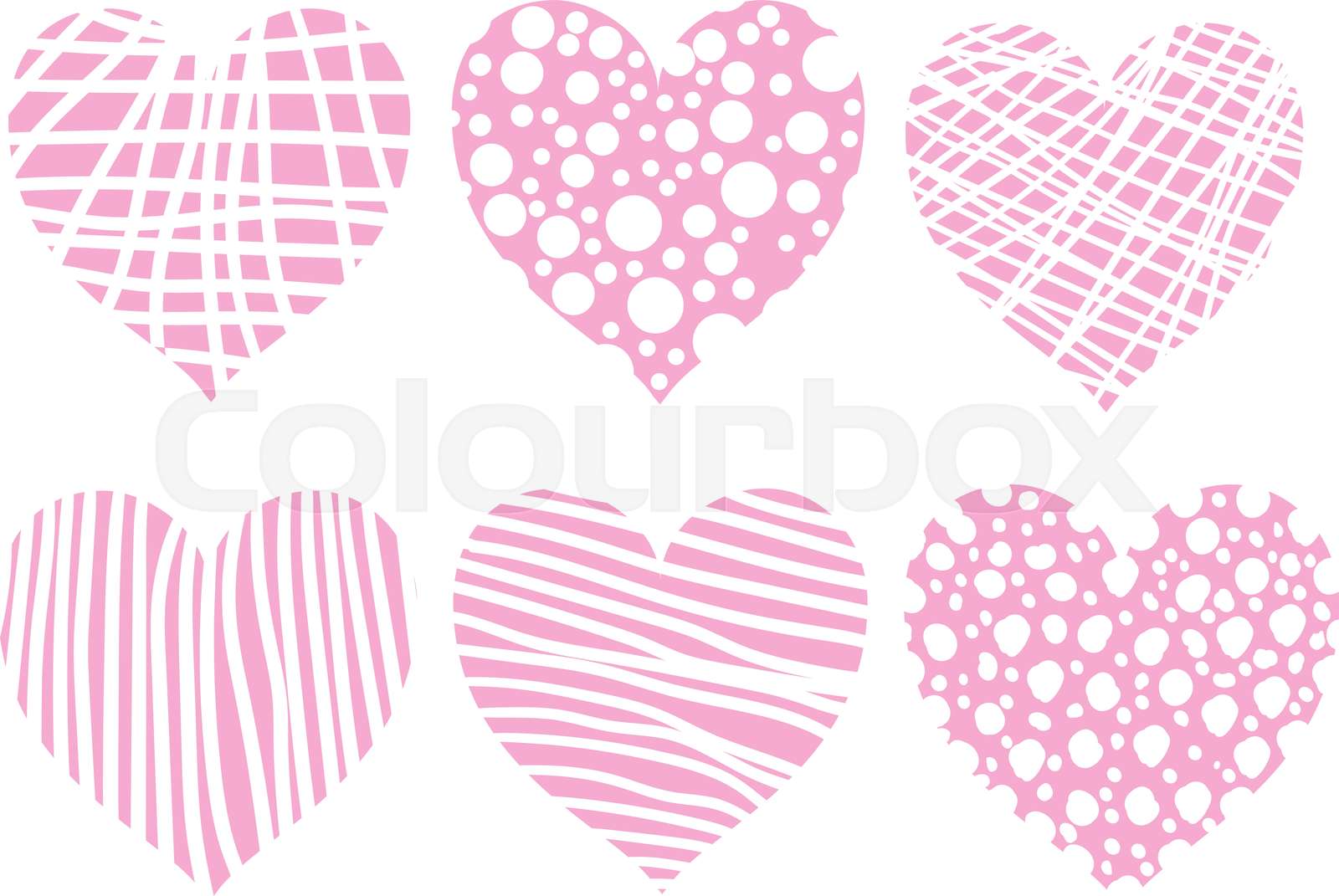 Heart drawing. Set of different forms | Stock vector | Colourbox