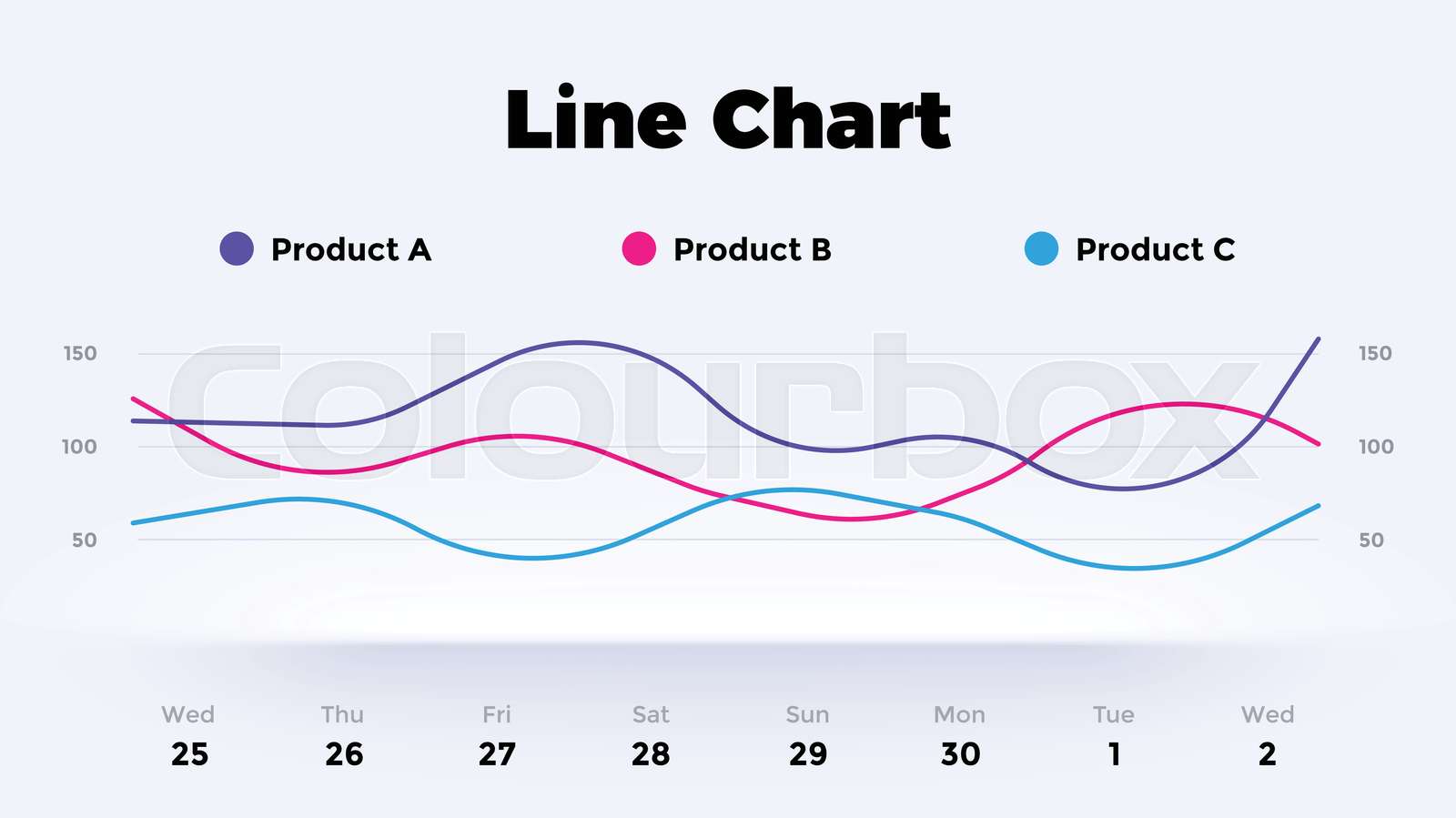 Neumorphic Line Chart Vector Infographic Graph 3 Options 8391