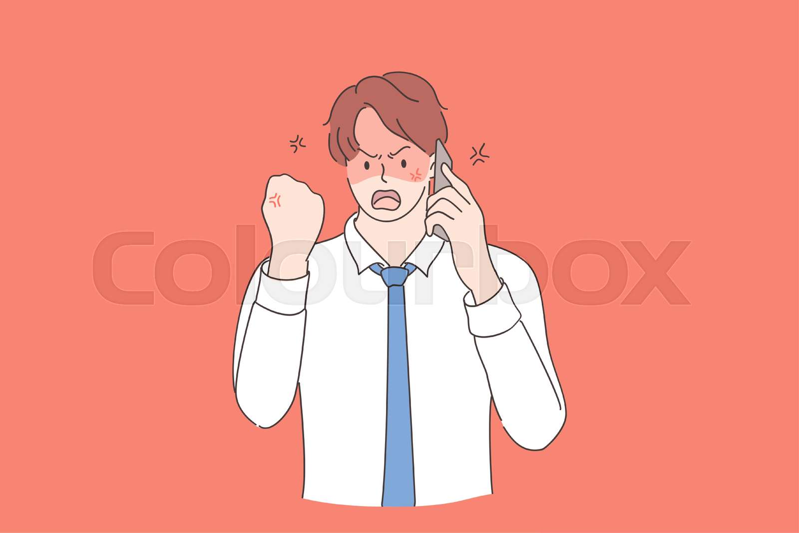 Anger, rage, aggression concept | Stock vector | Colourbox