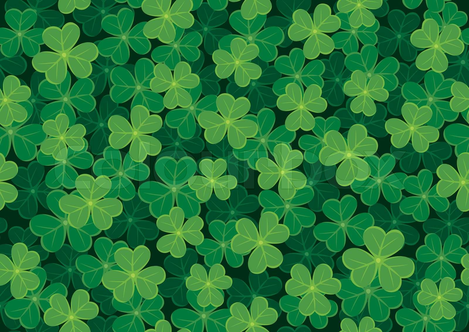 Seamless Clover Pattern | Stock vector | Colourbox
