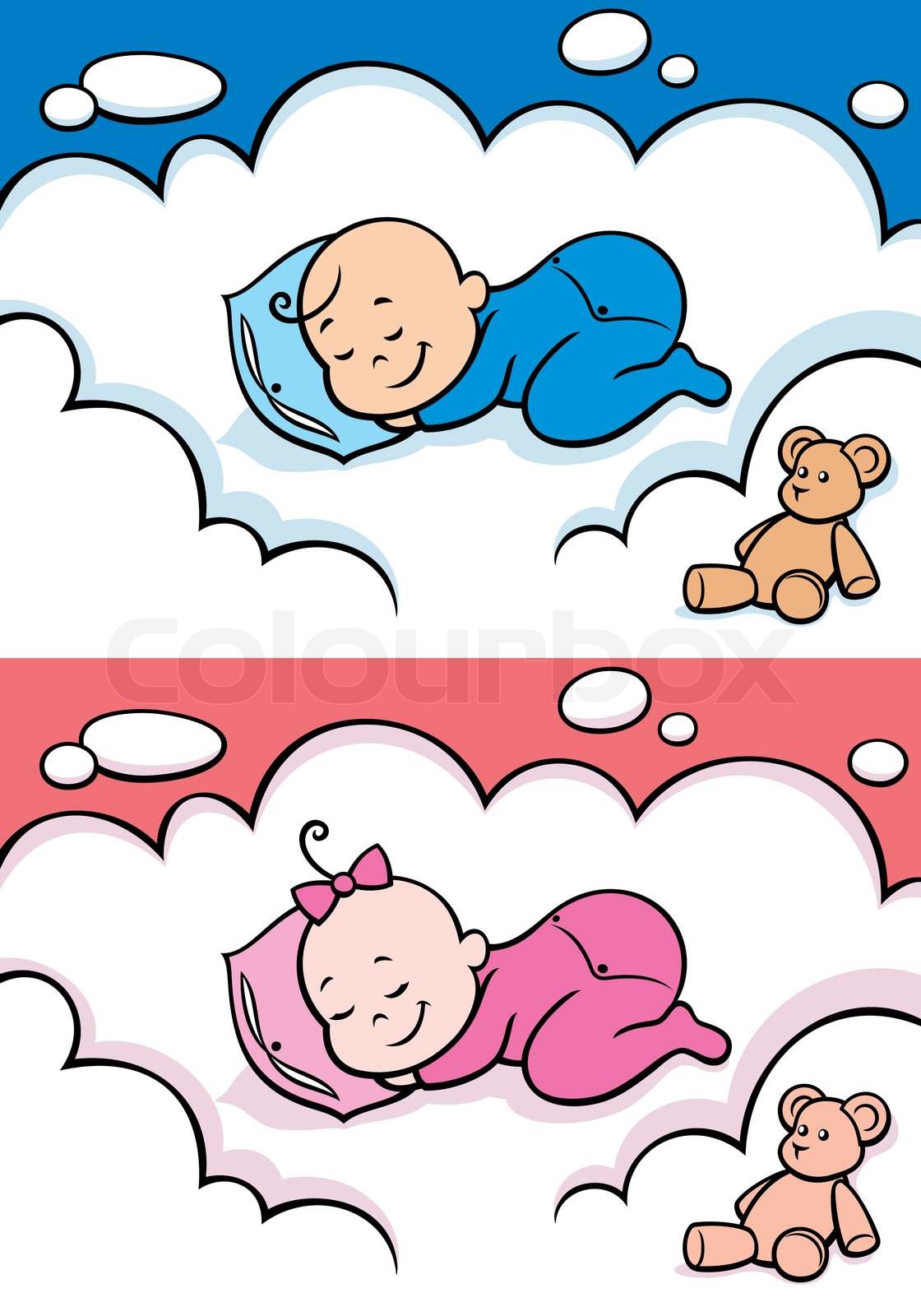 Sleeping Baby | Stock vector | Colourbox