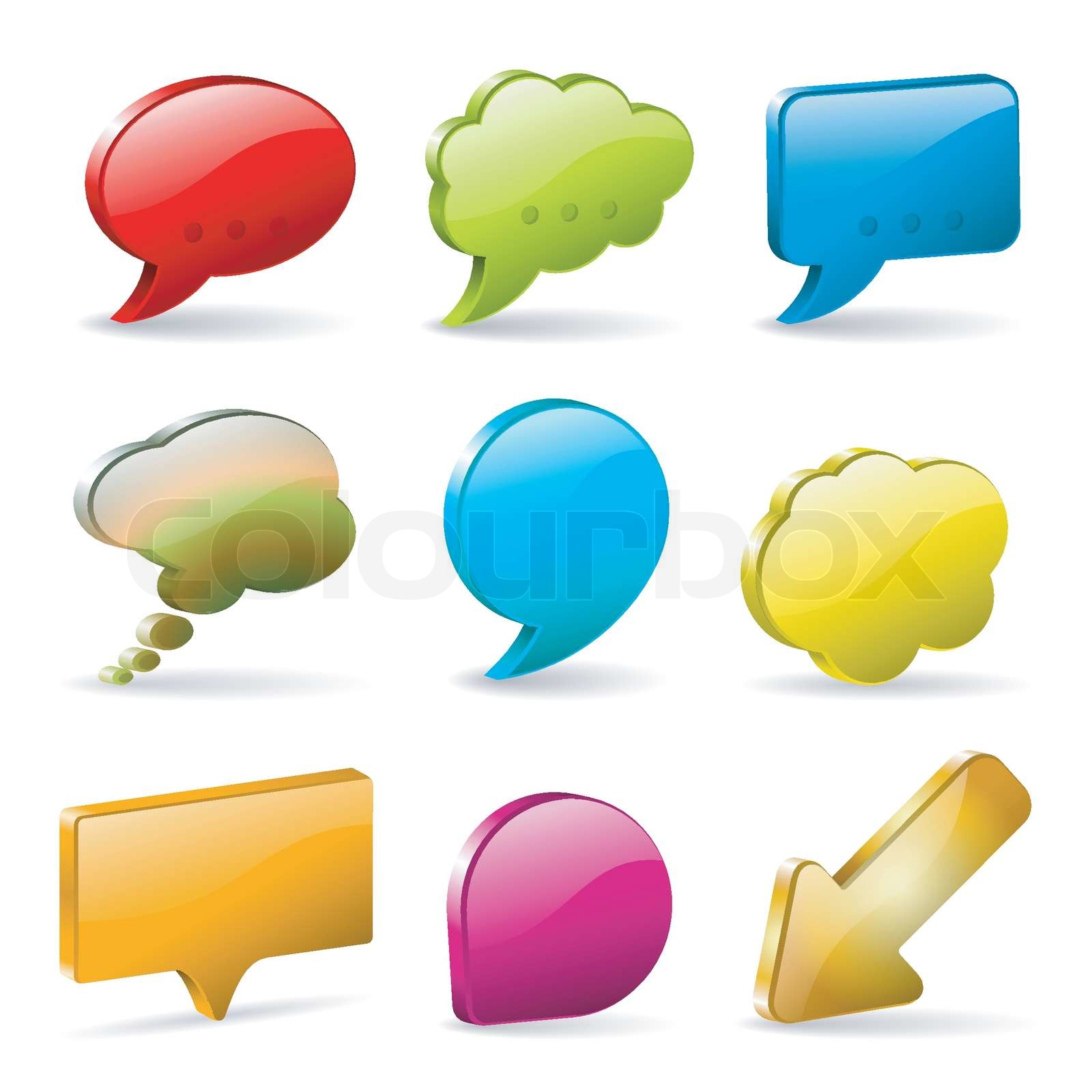Speech Bubbles | Stock vector | Colourbox