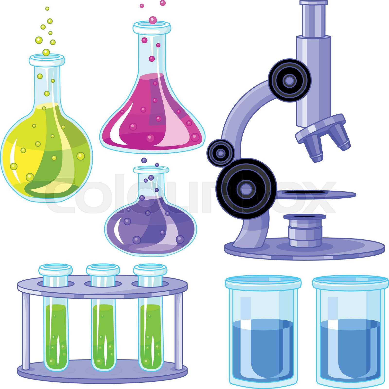 Science Lab Tools Set | Stock vector | Colourbox