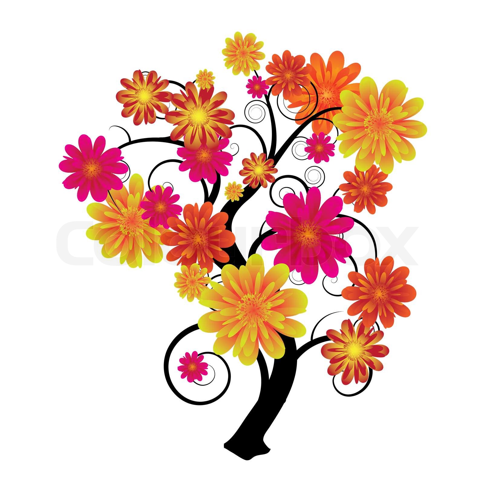 Floral tree | Stock vector | Colourbox