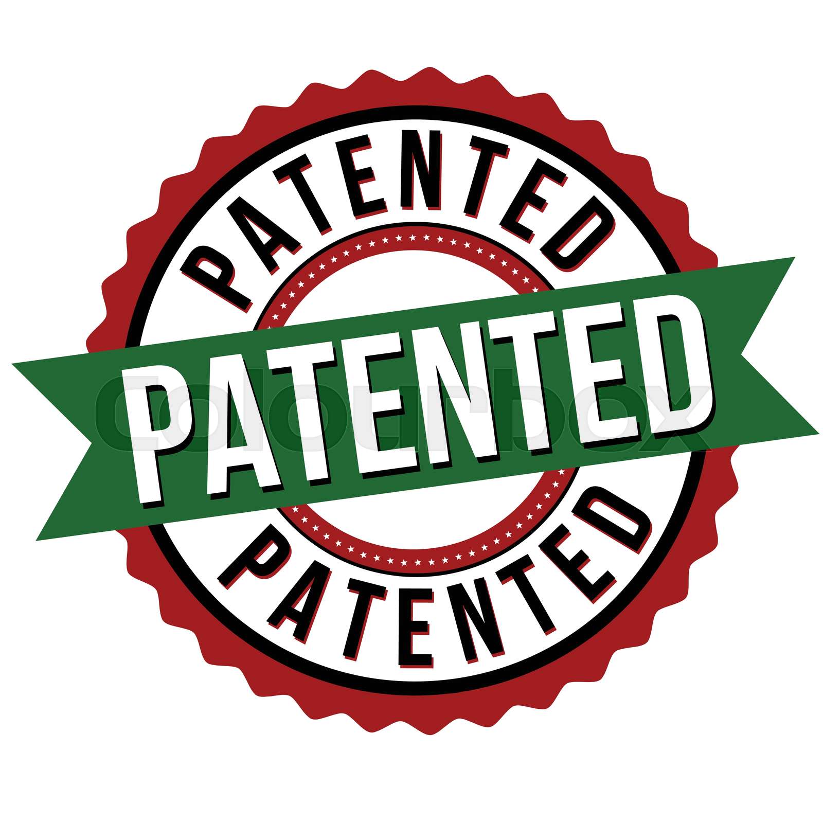 Patented label or sticker | Stock vector | Colourbox
