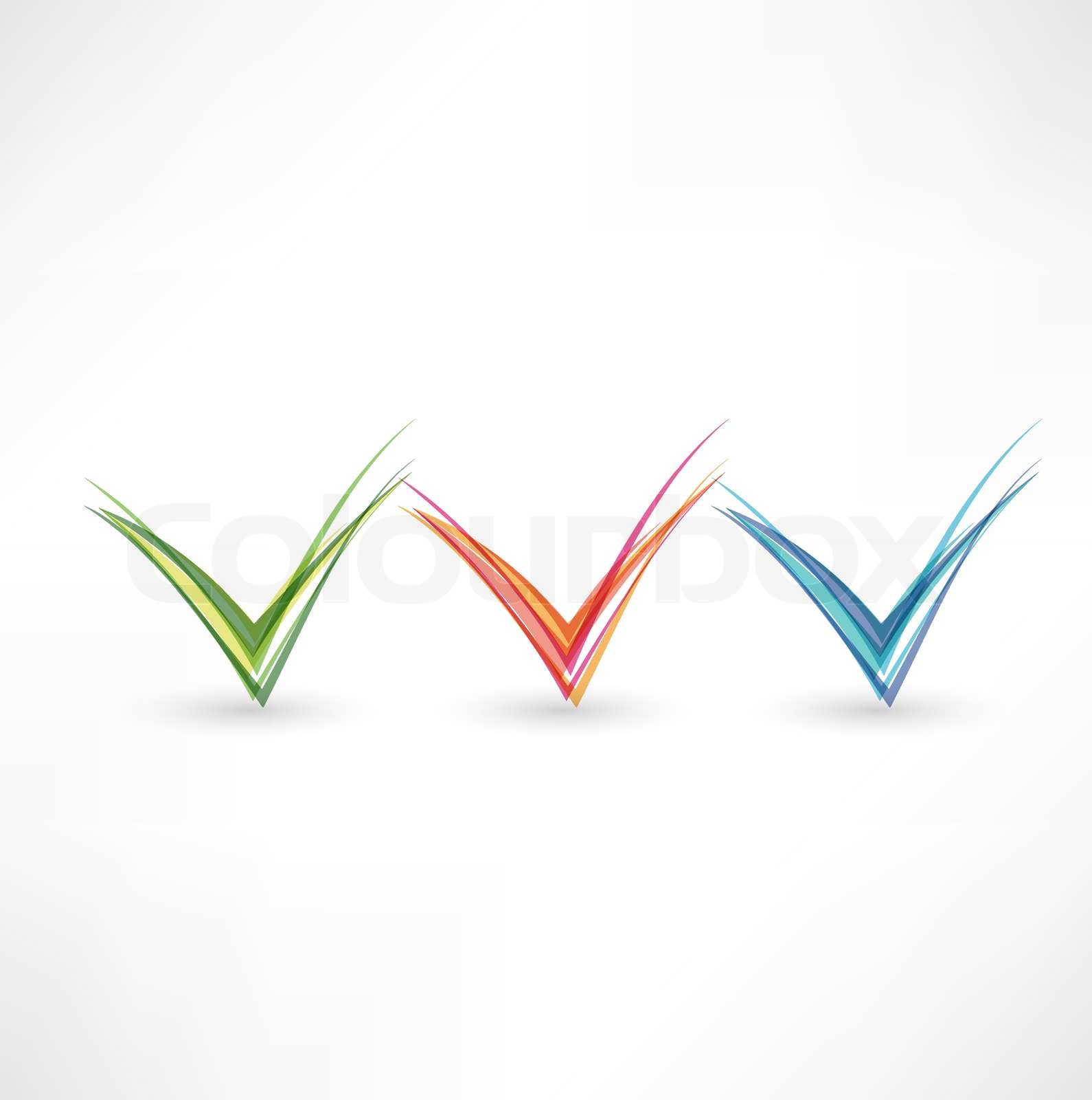 Häkchen Symbole | Stock-Vektor | Colourbox