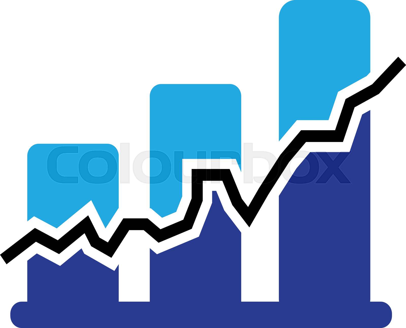 Trend icon sign design | Stock vector | Colourbox