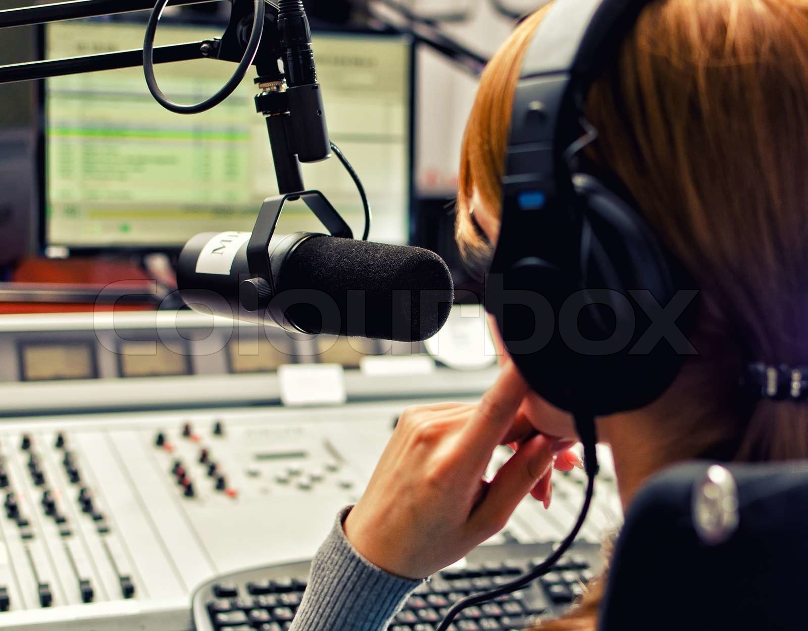 radio, reporter, journalist | Stock Bild | Colourbox