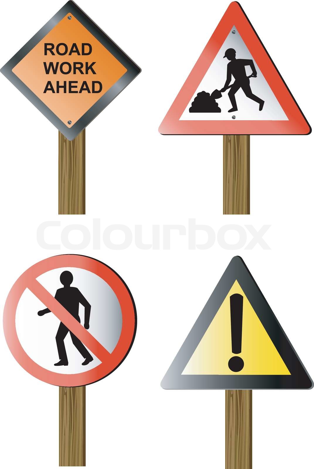 Verkehrszeichen und Symbole | Stock-Vektor | Colourbox