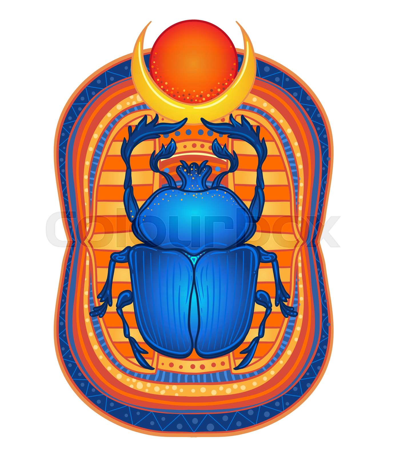 Scarabaeus sacer, Dung beetle. Sacred symbol of in ancient Egypt ...