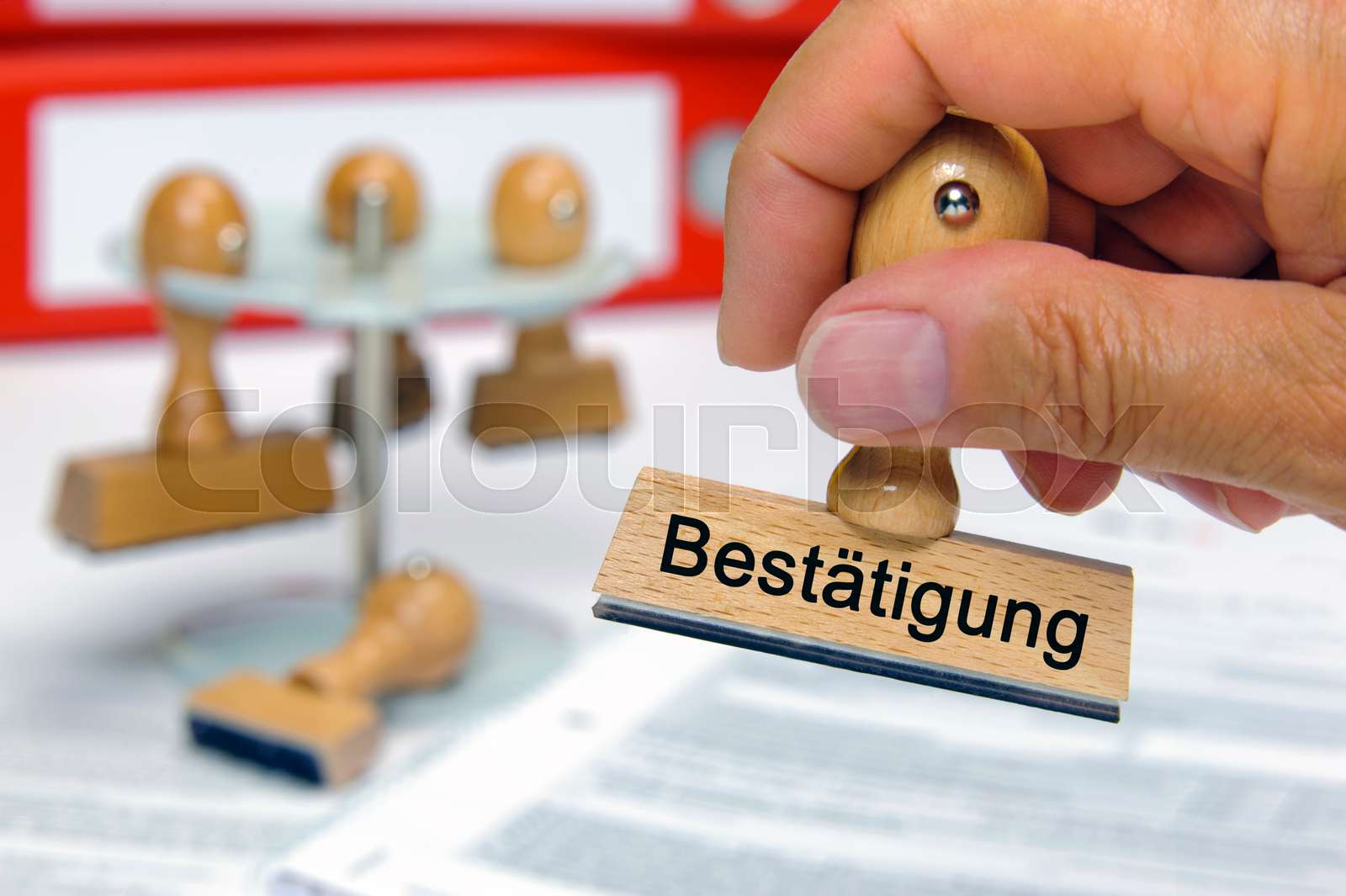 Stempel mit Aufschrift Bestätigung | Stock image | Colourbox