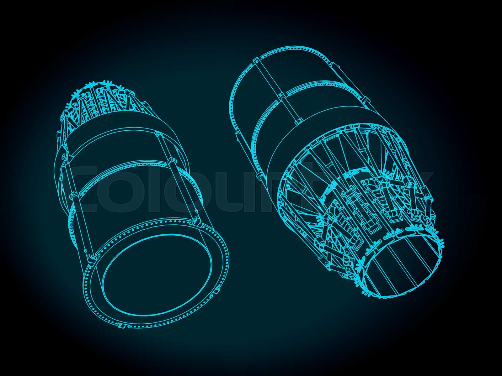 Thrust vector control nozzle | Stock vector | Colourbox