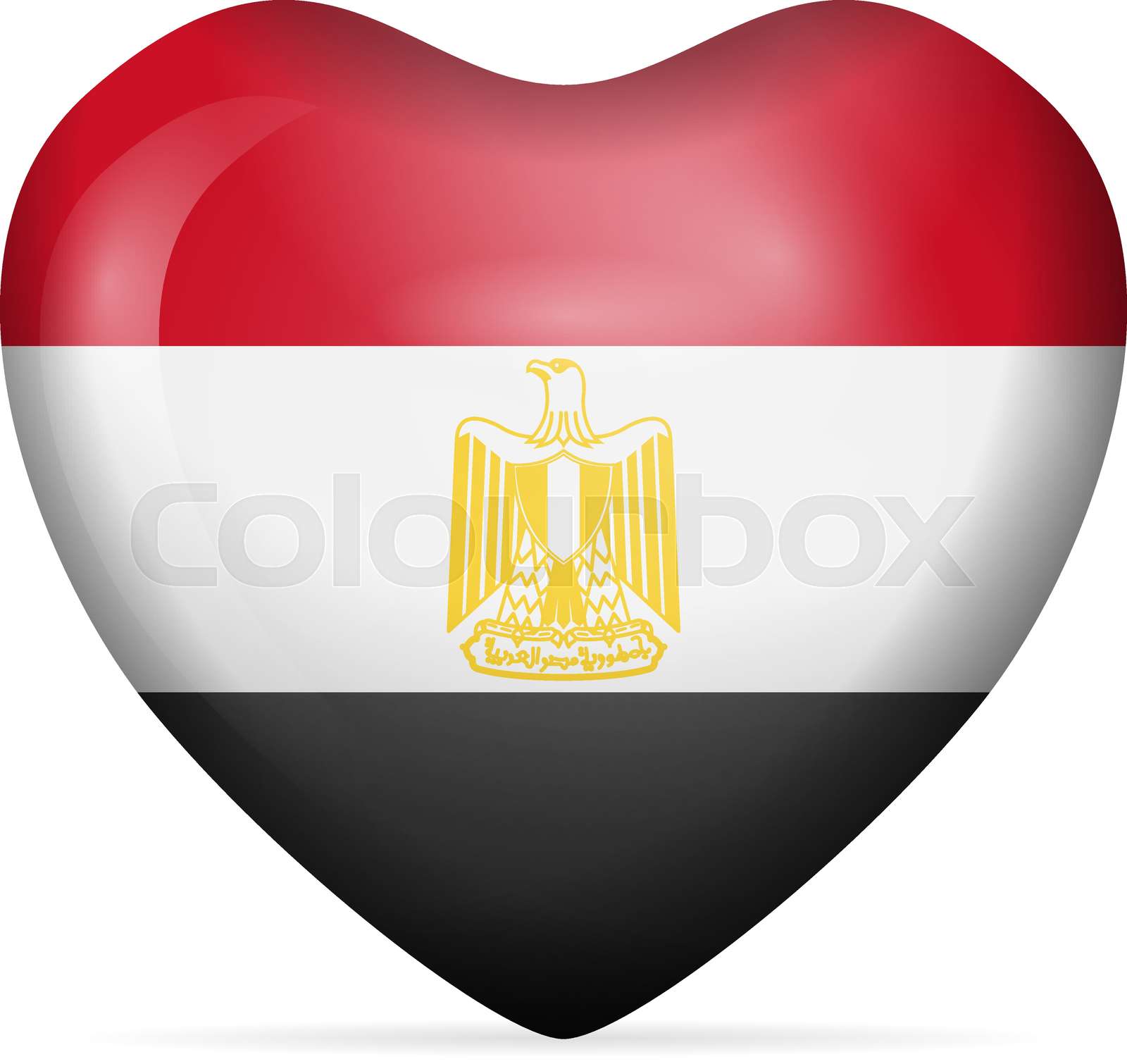 Heart Egypt flag | Stock vector | Colourbox