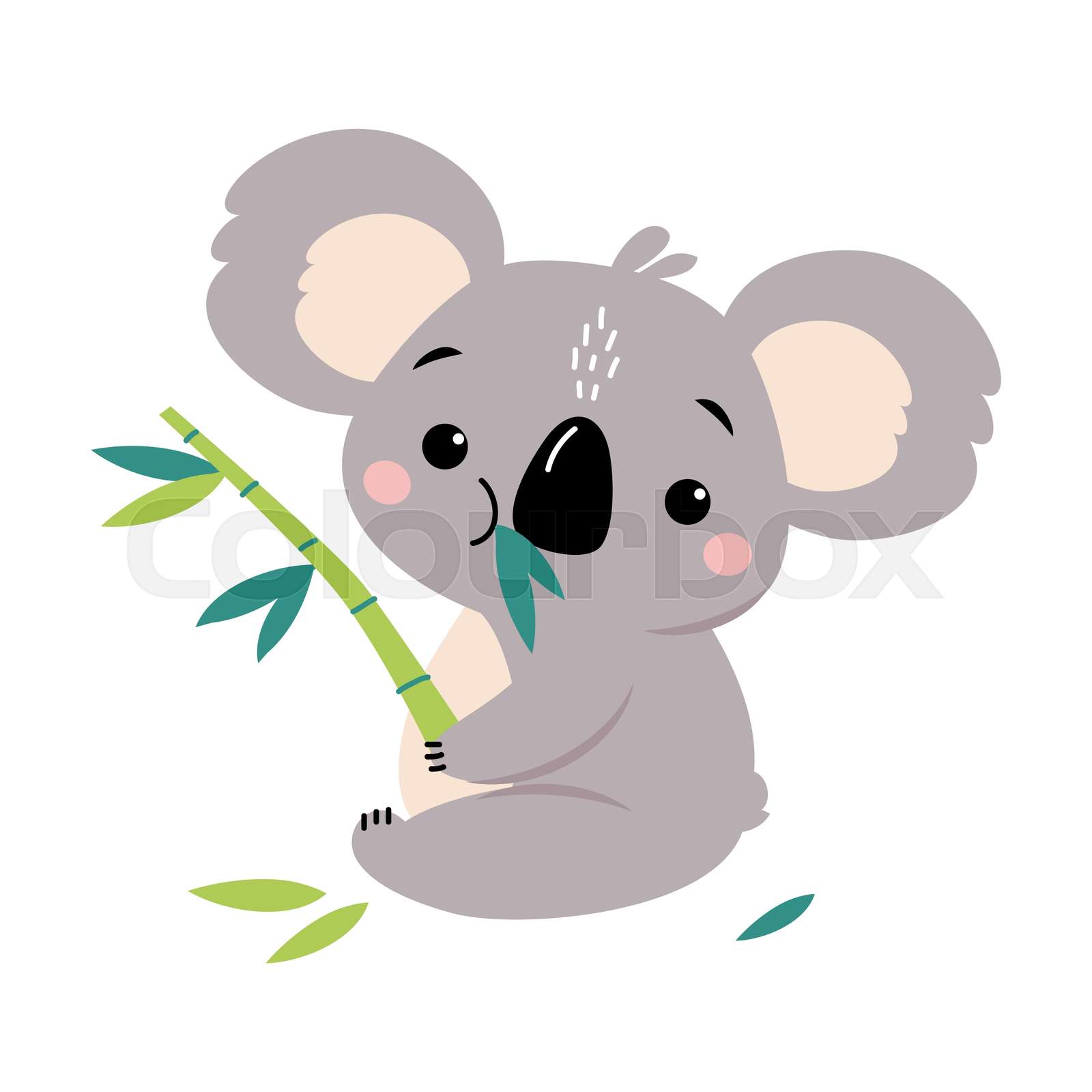 Eucalyptus Tree Koala Cartoon