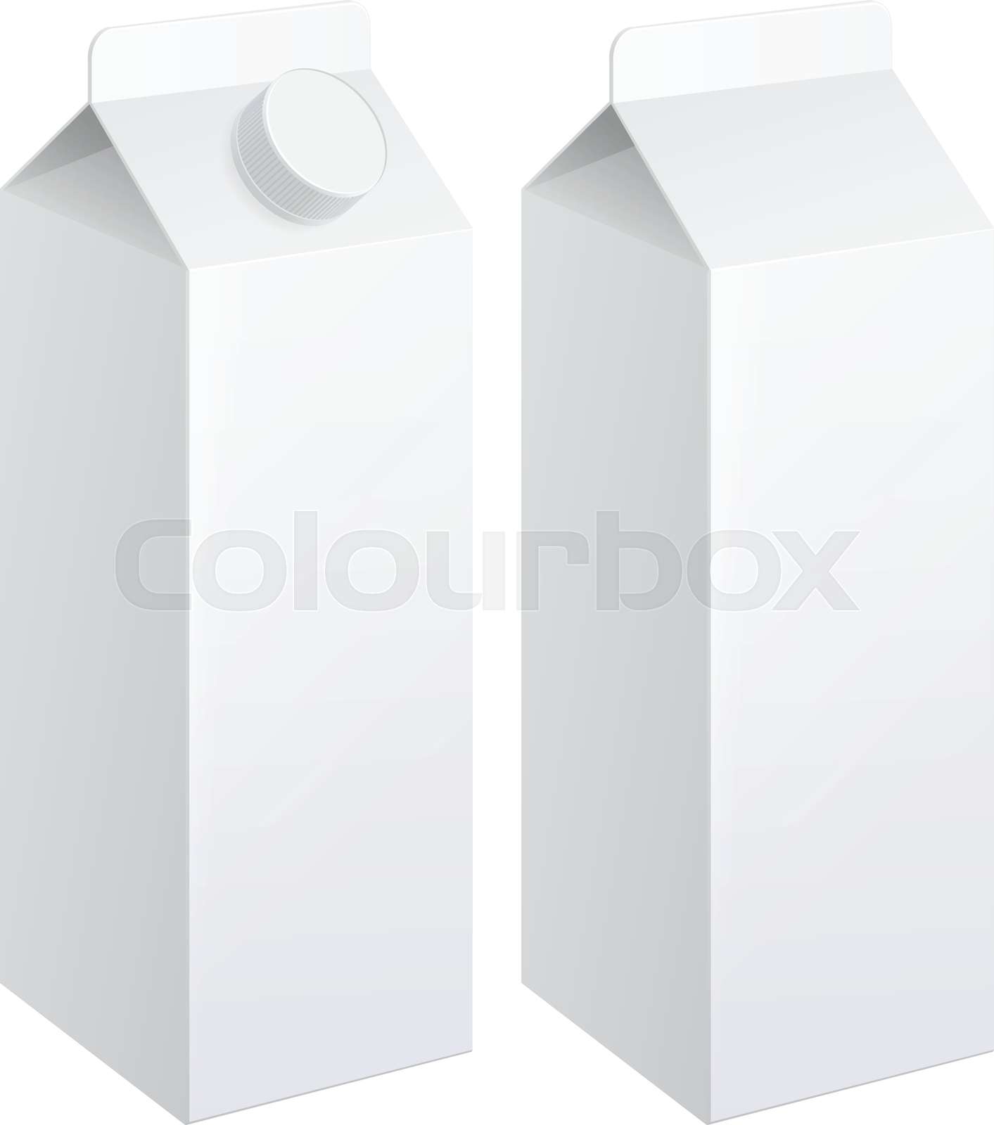 Realistic carton of milk. | Stock vector | Colourbox
