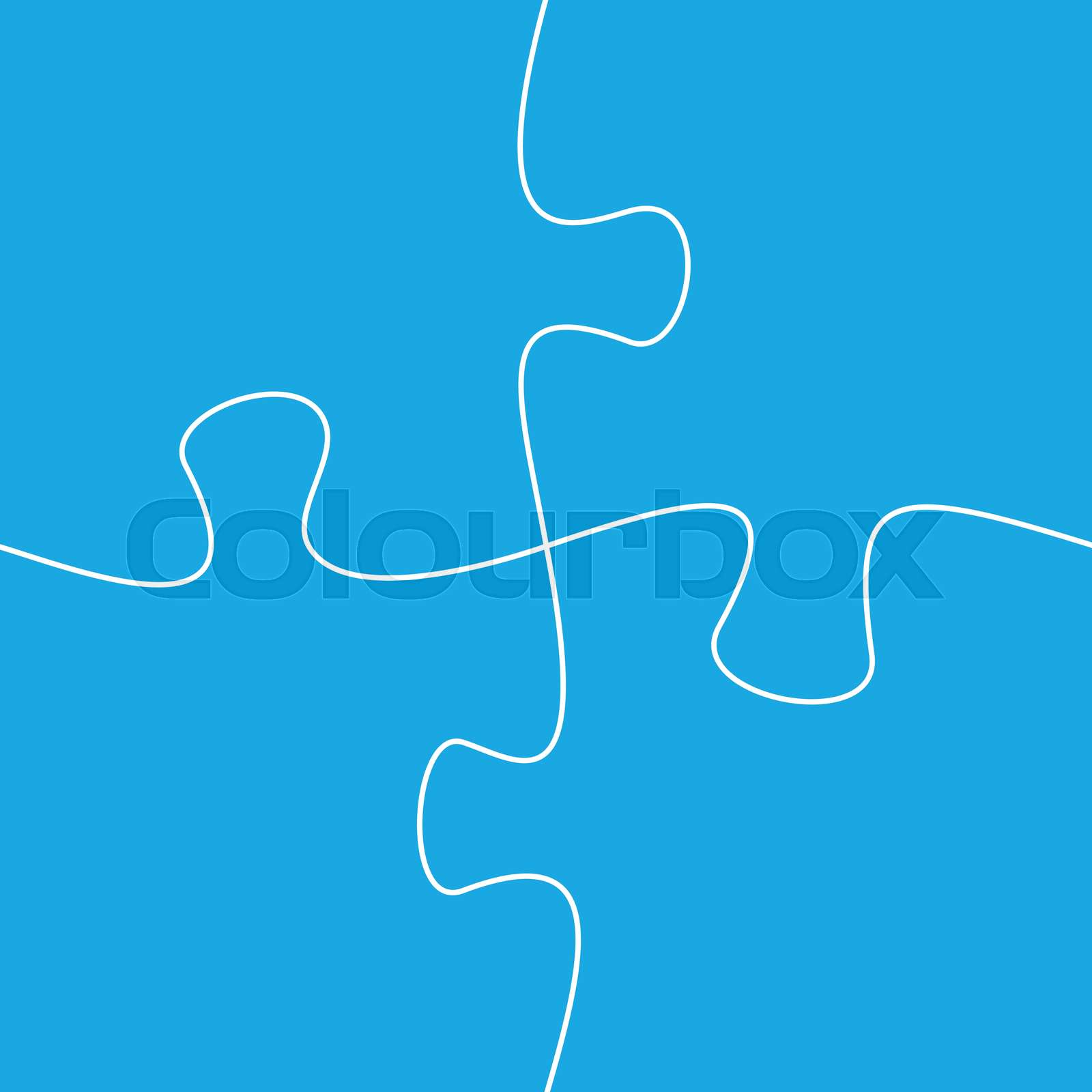 4 jigsaw pieces template. puzzle pieces connected together. | Stock ...