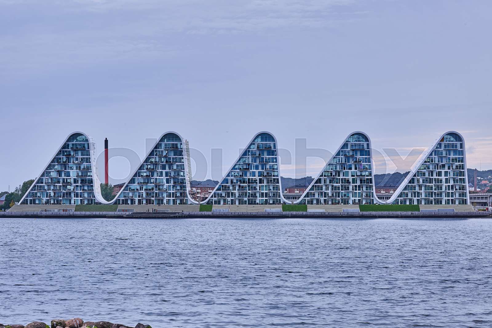 amazing architecture of building by water | Stock image | Colourbox